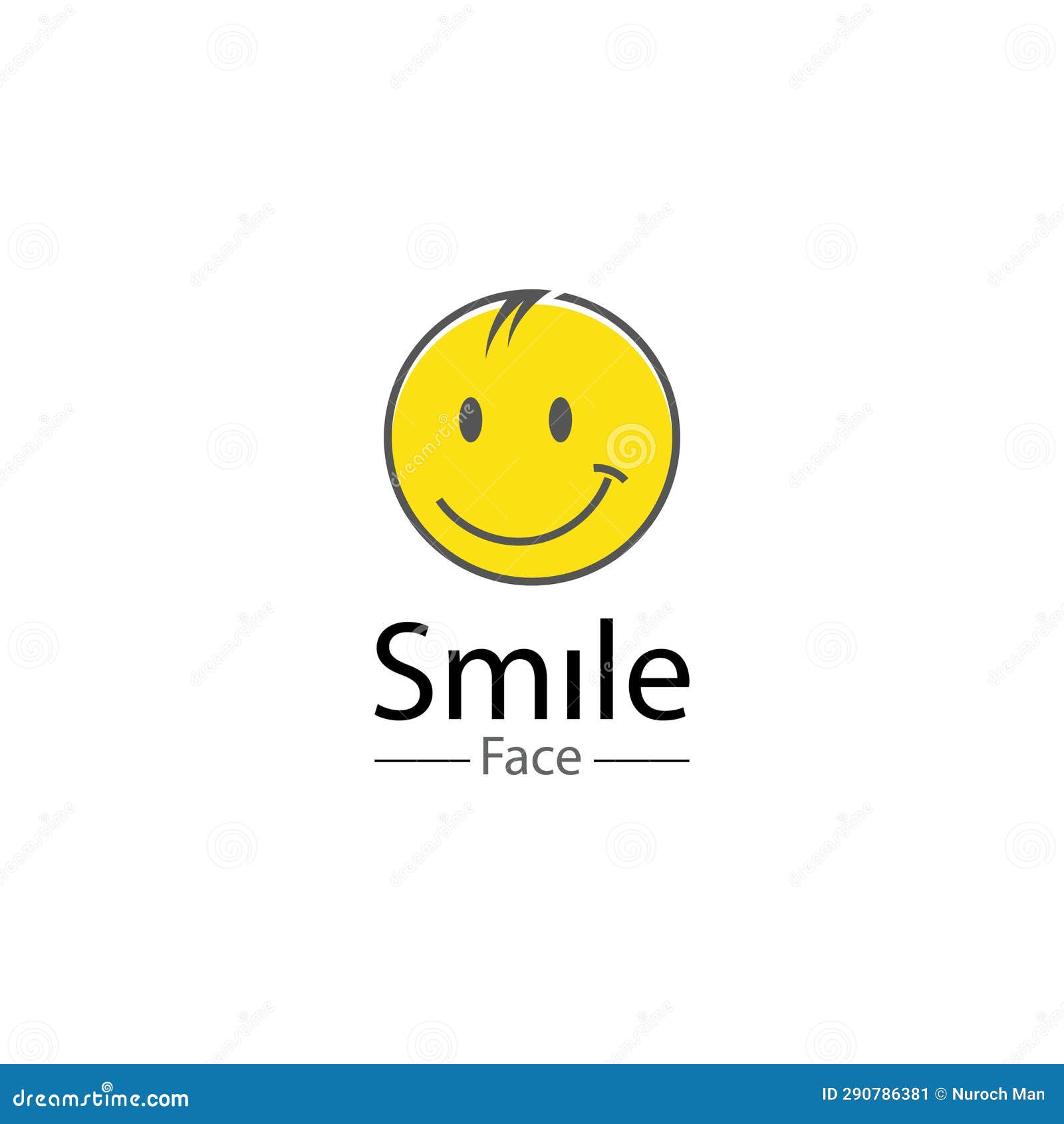 Smiling Face Logo Line Vector Icon Stock Vector - Illustration of happy ...