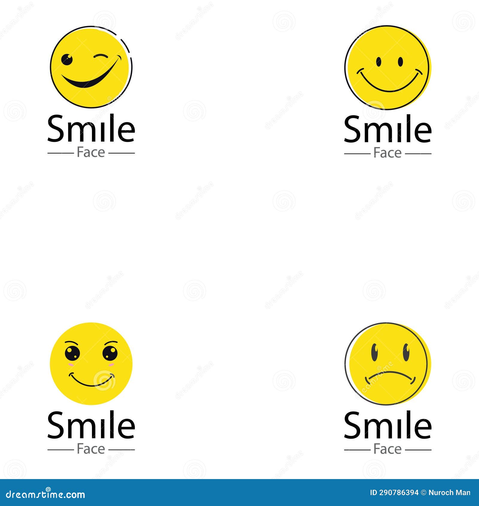 Smiling Face Logo Line Vector Icon Stock Illustration - Illustration of ...