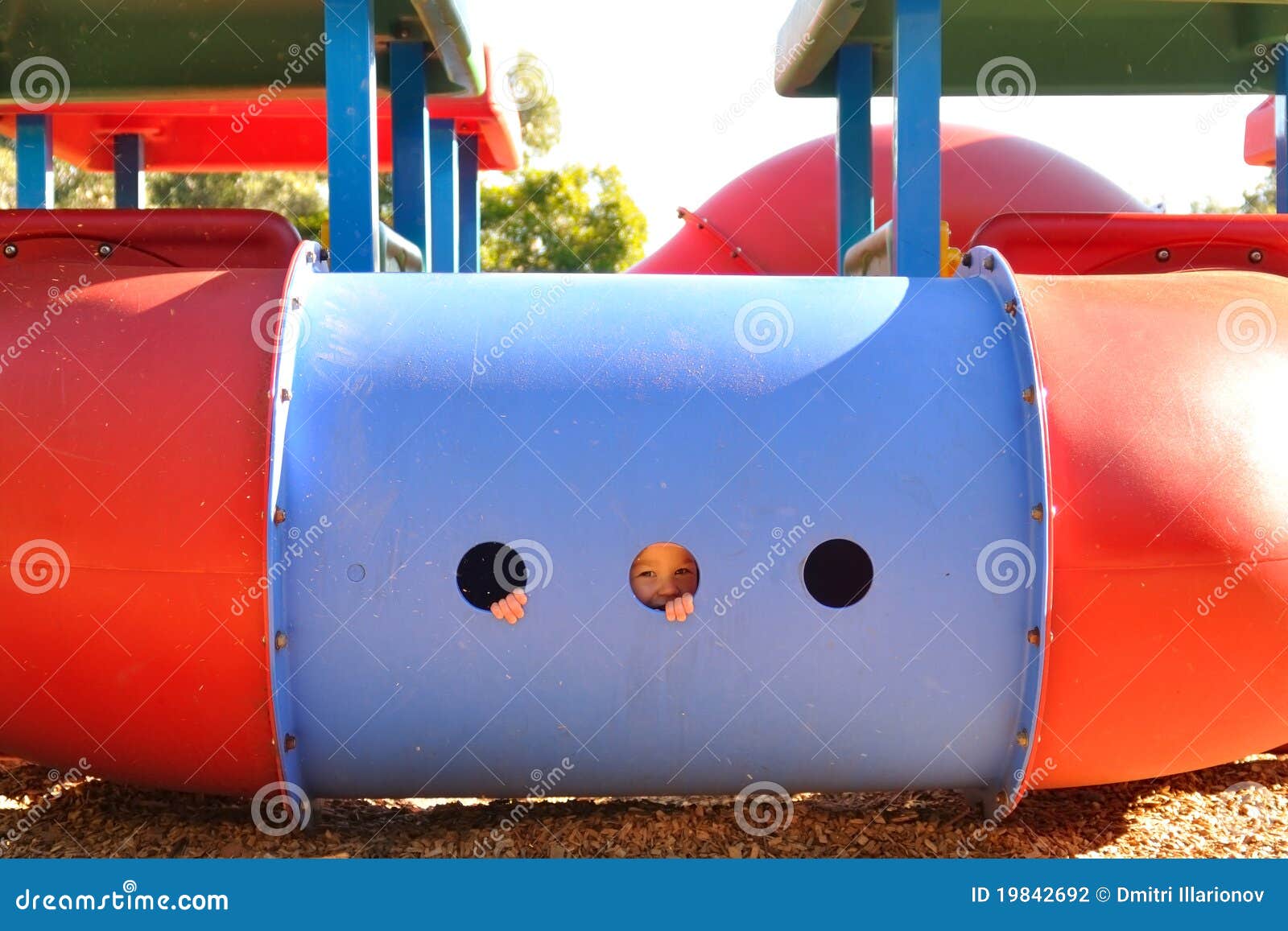 Smiling face in playground stock photo. Image of colored - 19842692