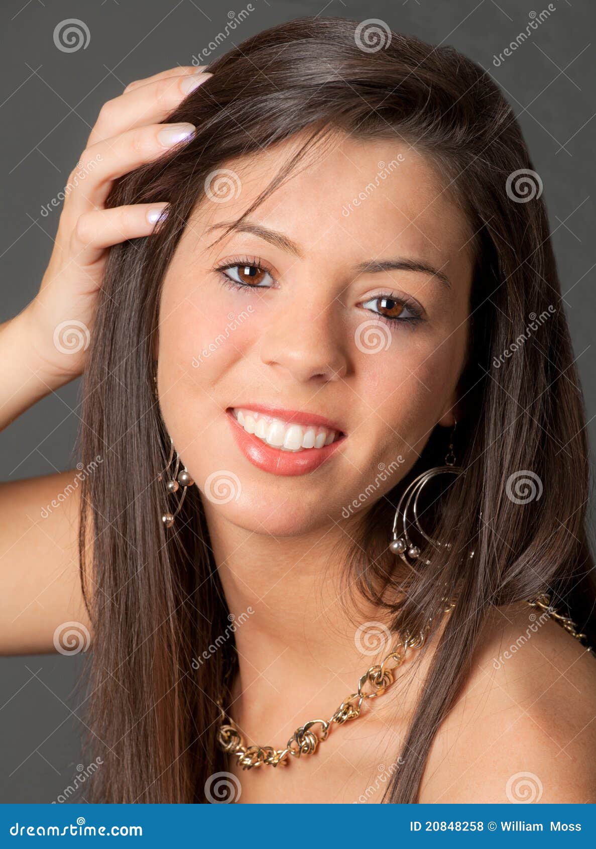 Smiling Face of Pretty Young Woman Stock Photo - Image of teeth, smile ...