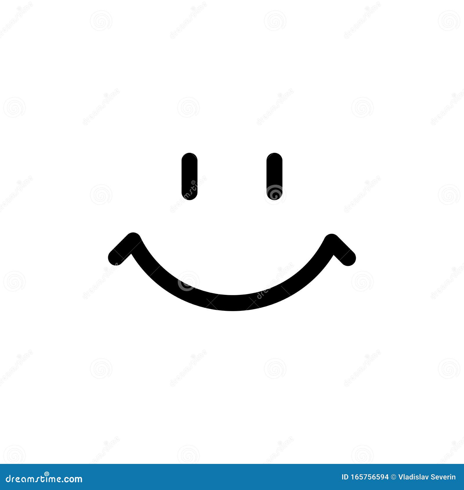 Smiling Face Simple Vector Illustration Stock Illustration ...