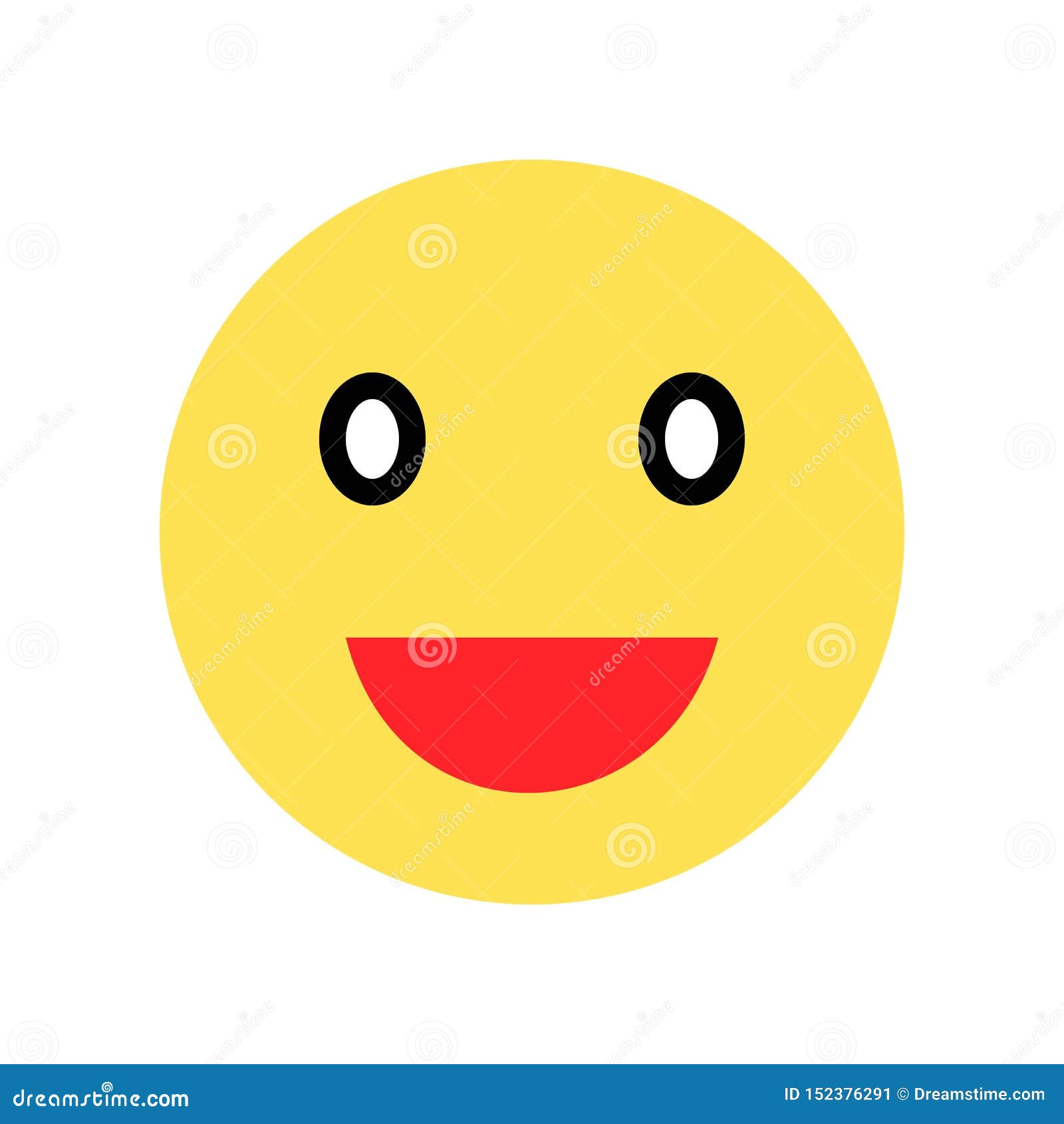 Smiling Face Vector Illustration, Isolated Flat Style Icon Stock Vector ...