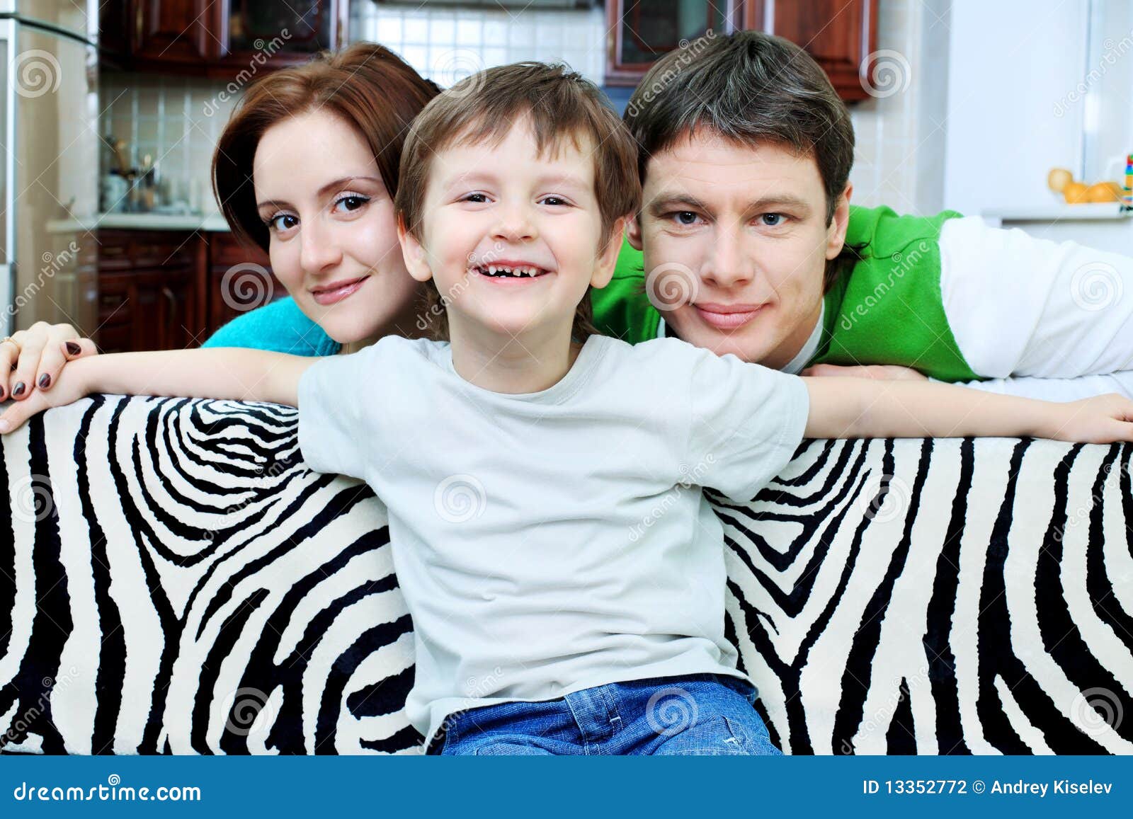 Smiling family stock photo. Image of friendly, living - 13352772