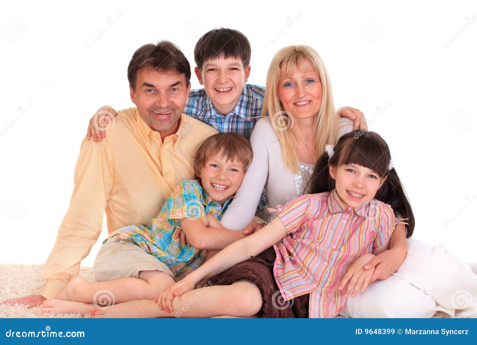 Smiling family stock image. Image of children, background - 9648399