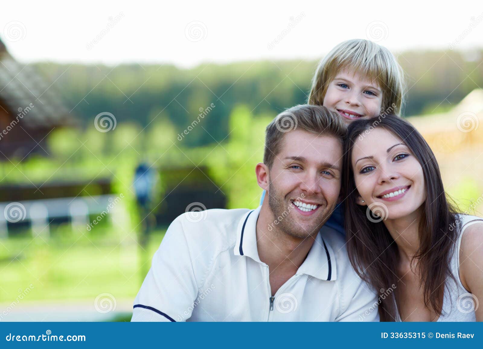 Smiling family stock image. Image of family, expressing - 33635315
