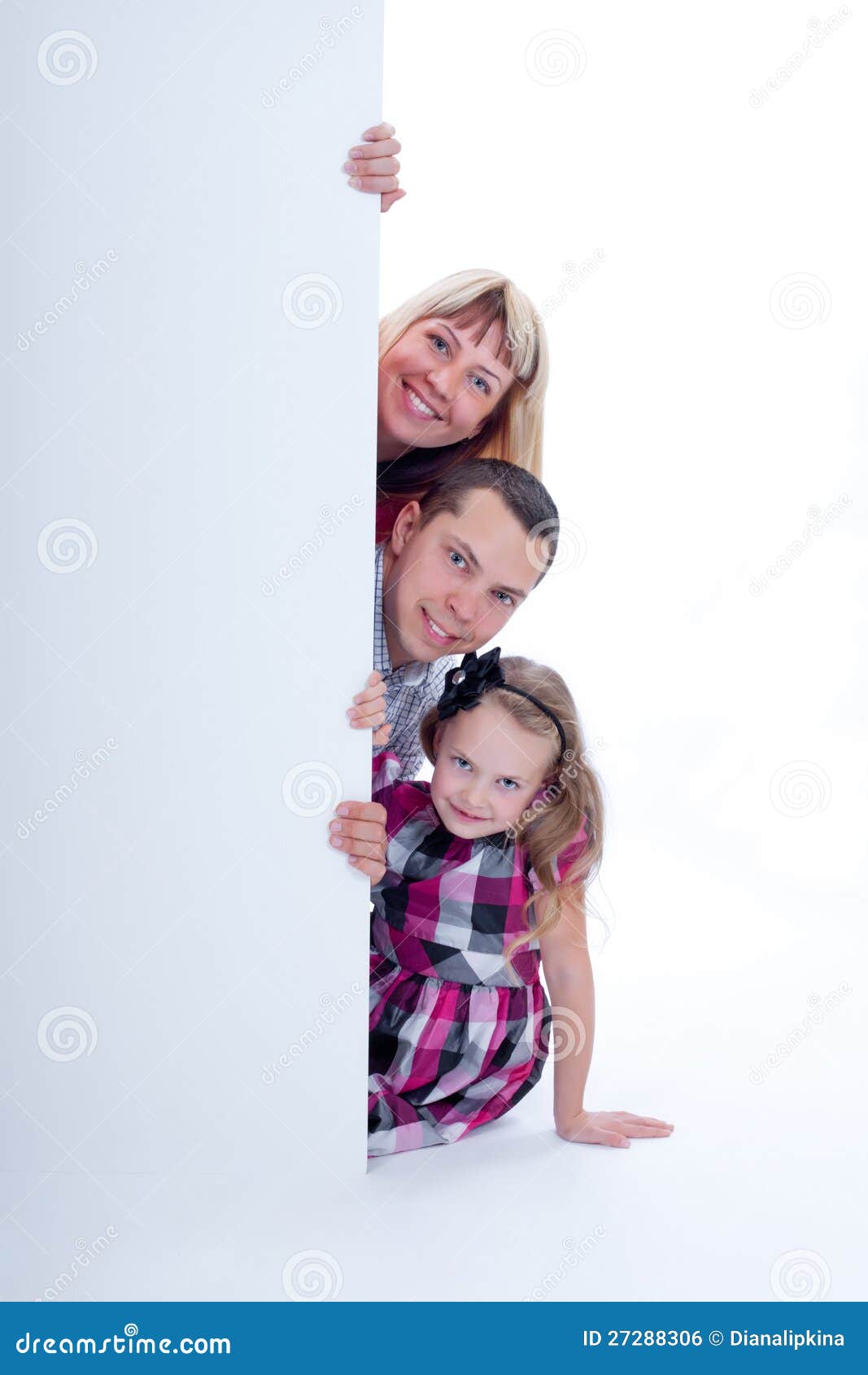 Smiling family peek out stock photo. Image of four, women - 27288306