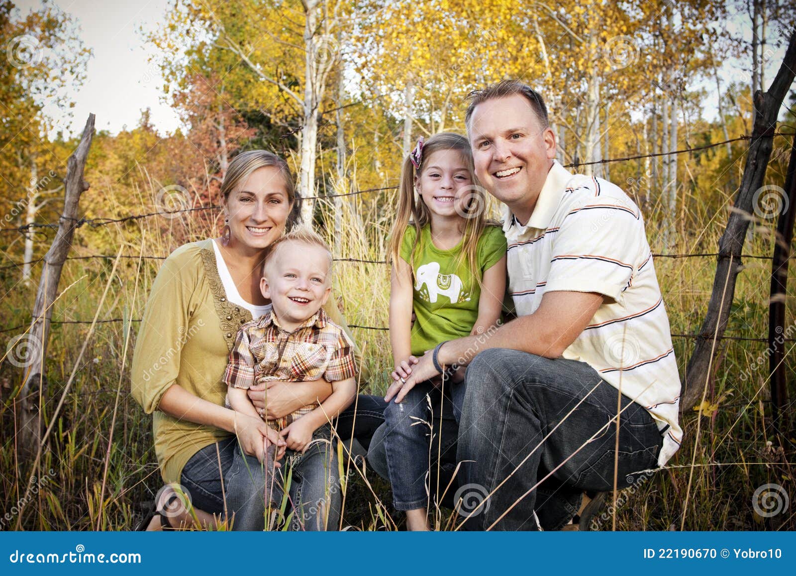 Smiling Family Portrait stock photo. Image of aspen, happy - 22190670