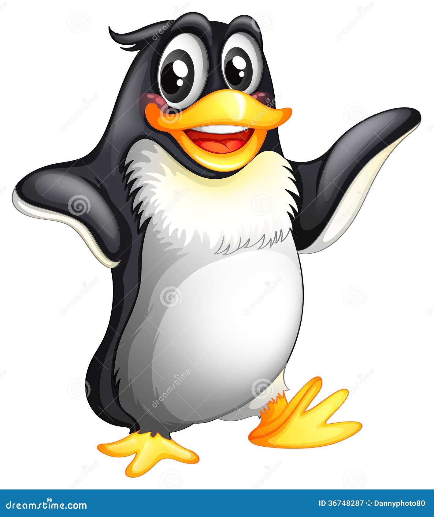 A smiling fat penguin stock illustration. Illustration of oval - 36748287