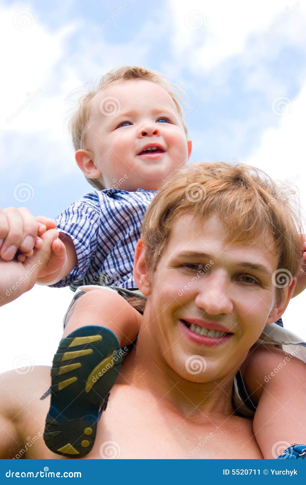 Smiling father stock image. Image of clouds, adult, lifestyle - 5520711