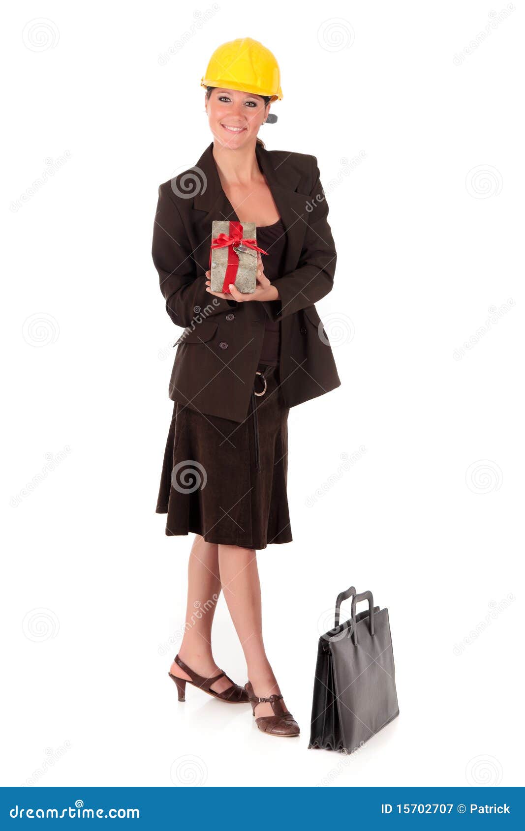 Smiling Female Building Contractor Stock Image - Image of expressive ...