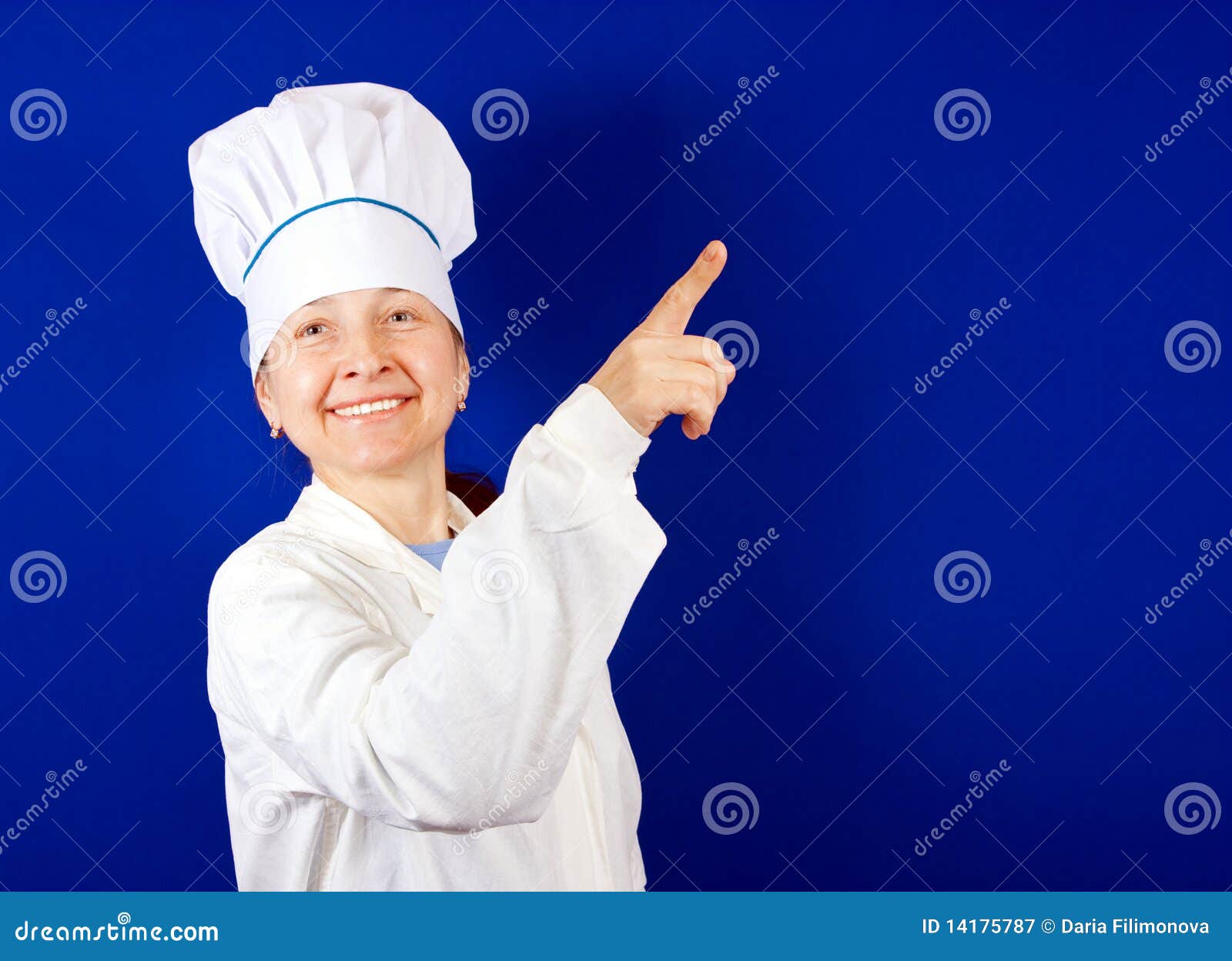 Smiling female cook stock image. Image of kitchener, point - 14175787