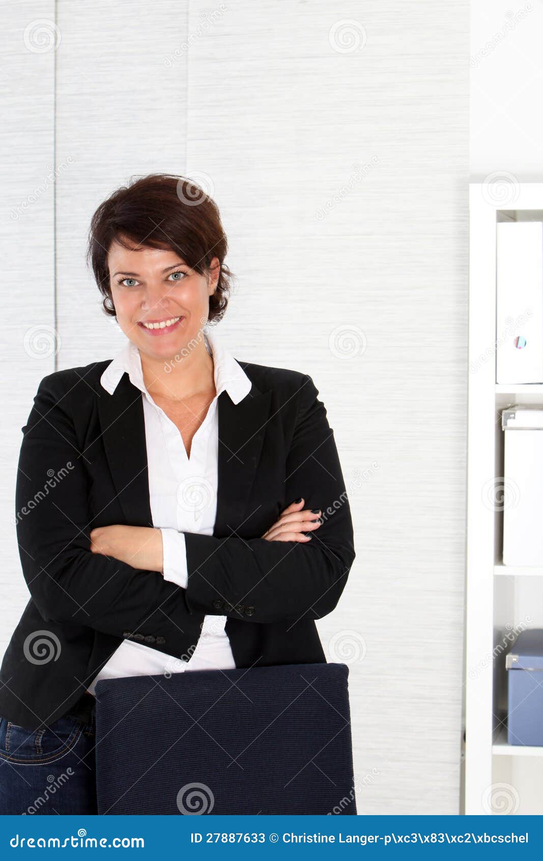 Smiling Female Corporate Executive Stock Image - Image of smiling ...