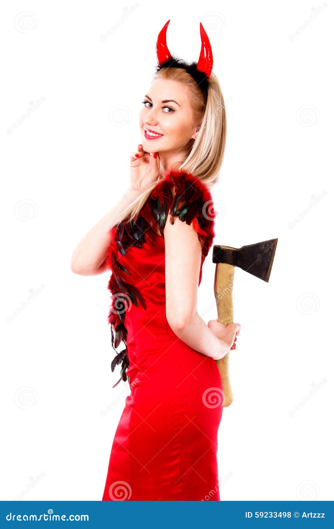 Female Demon. Demons Coming. Slhouette Of Devil Or Monster Figure On A ...