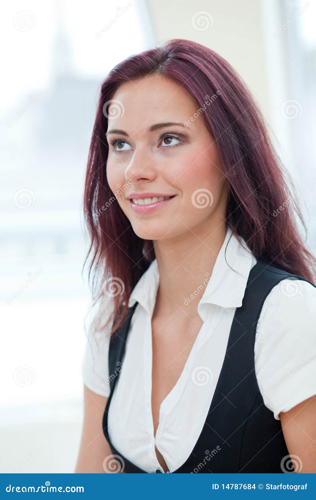 Smiling female employee stock photo. Image of girl, smart - 14787684