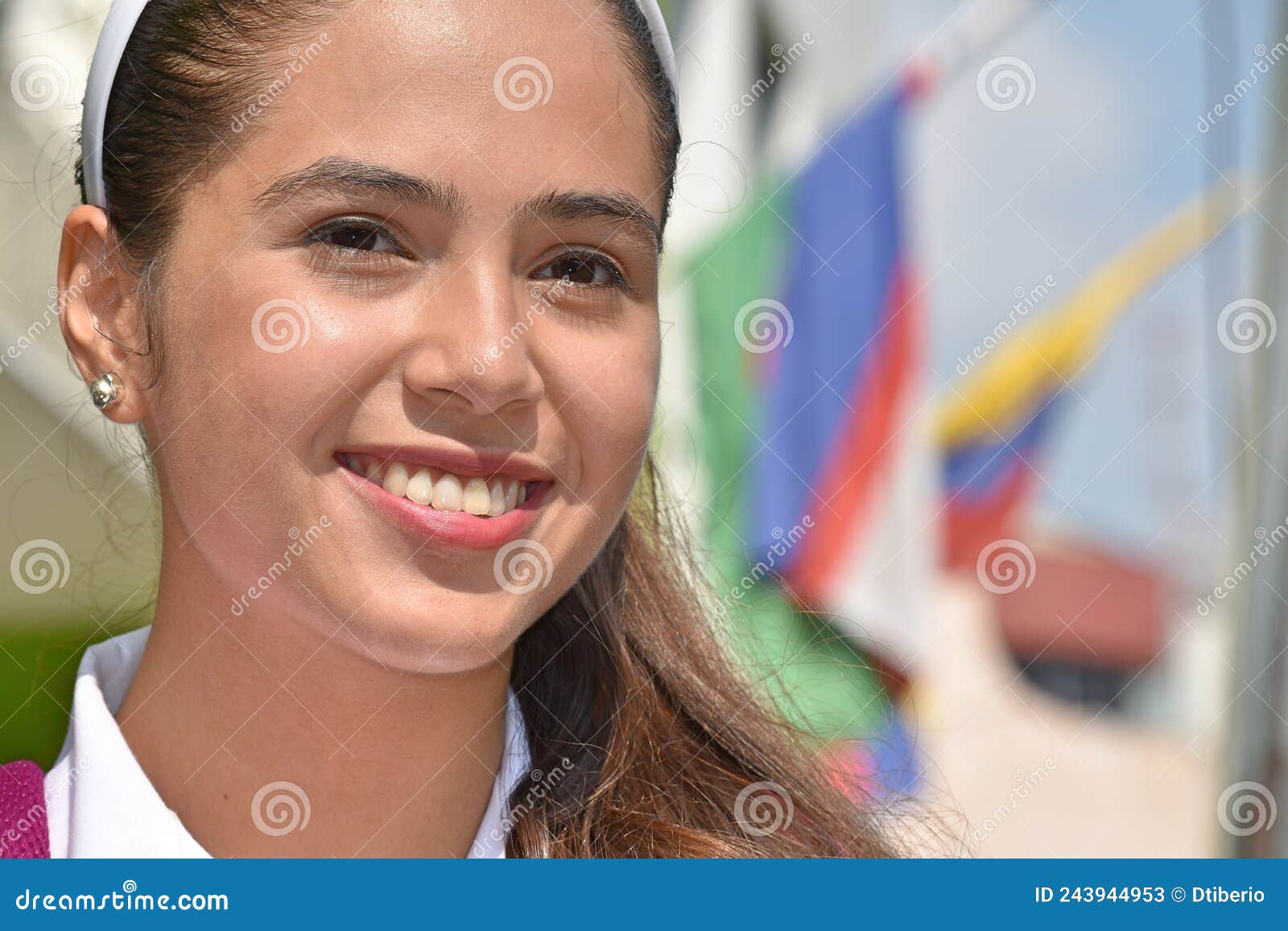A Smiling Female International Student Stock Image - Image of ...