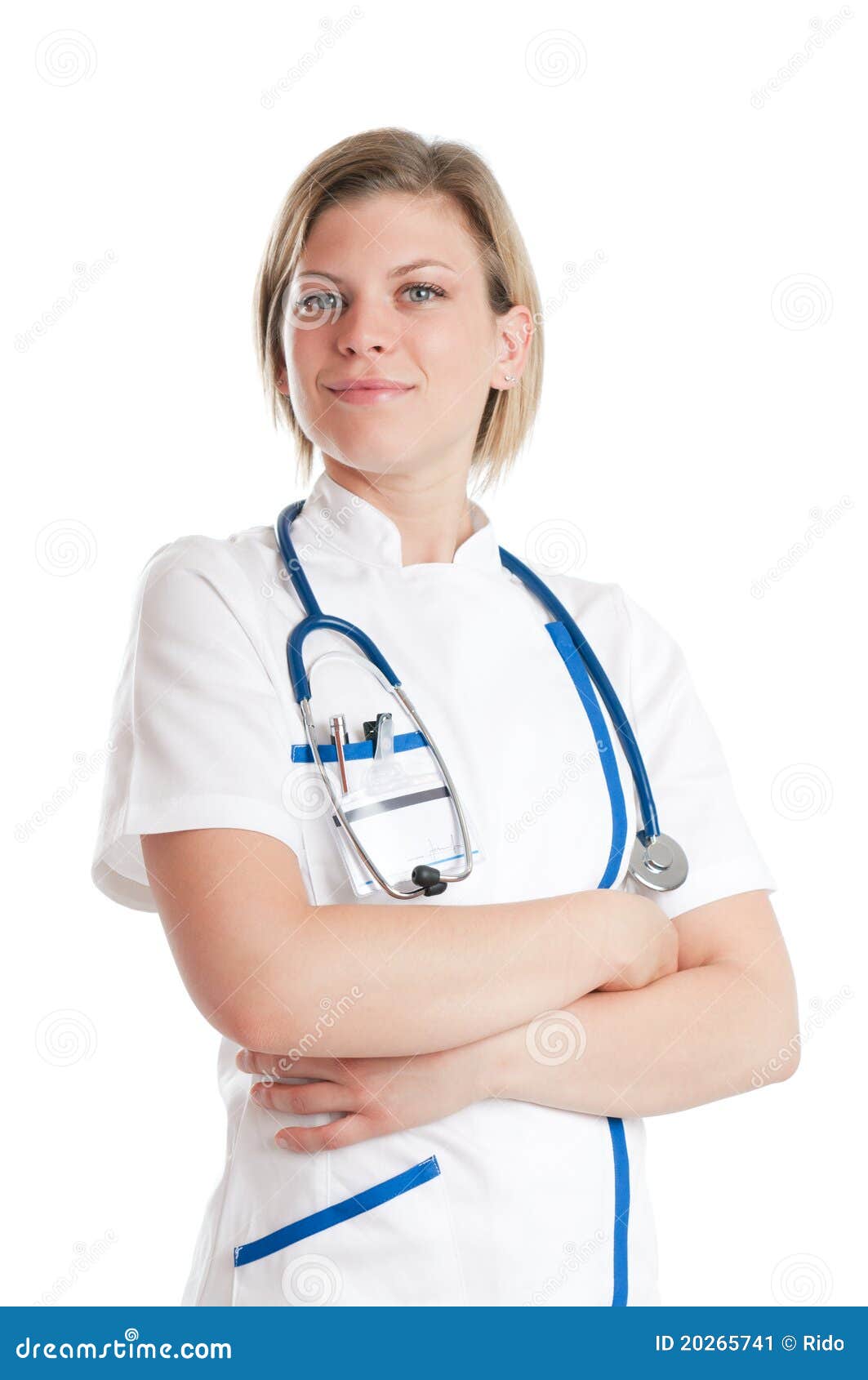 Smiling female nurse stock image. Image of care, background - 20265741