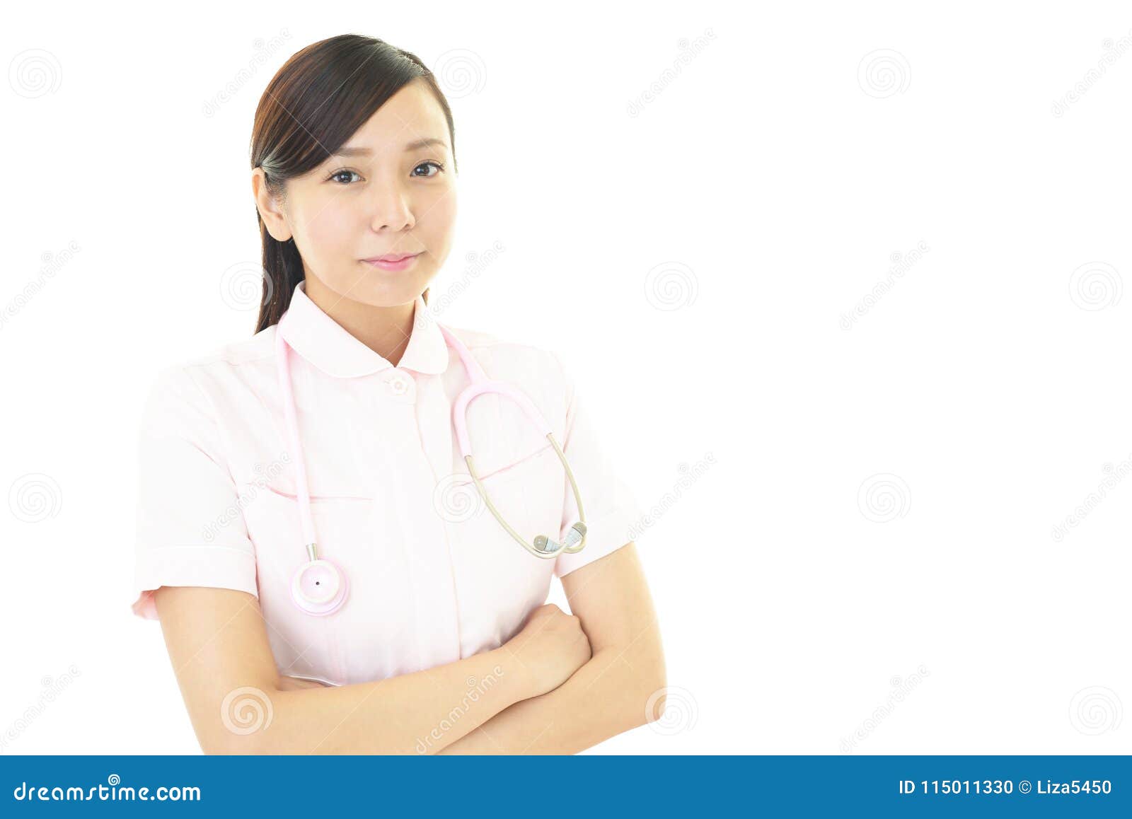 Smiling female nurse stock photo. Image of happiness - 115011330