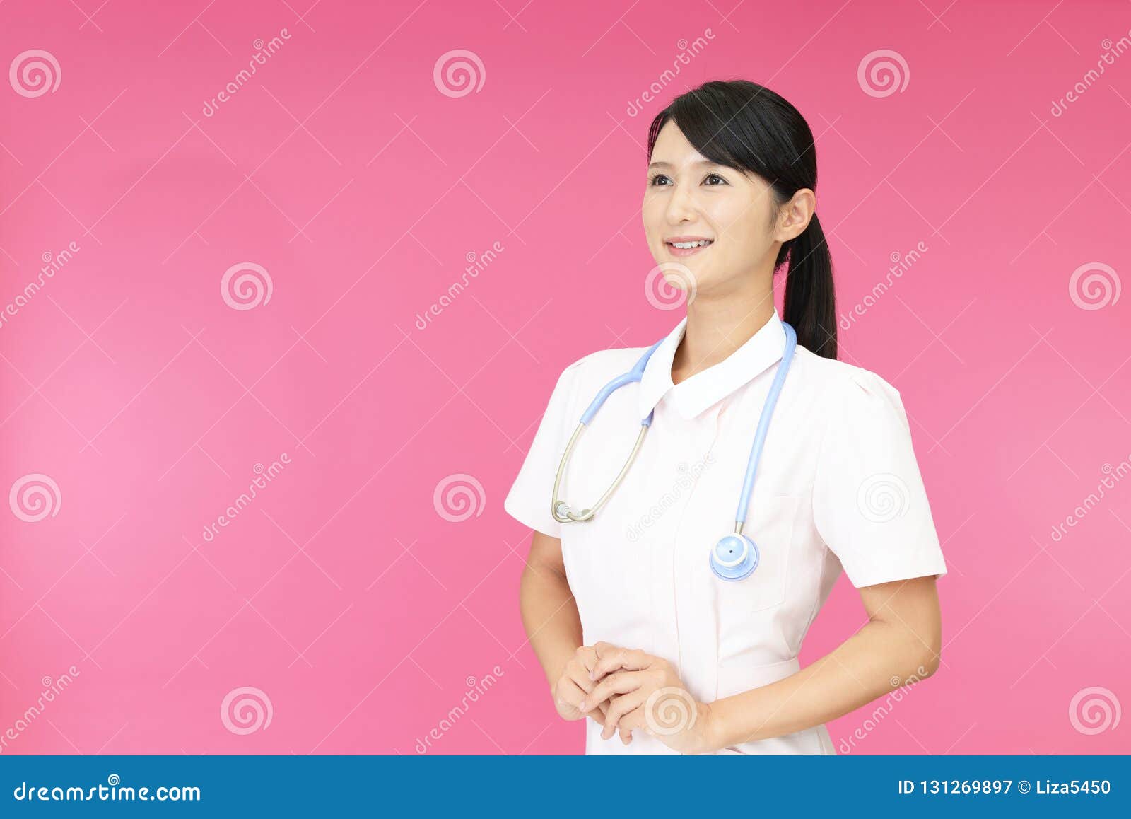 Smiling female nurse stock image. Image of face, female - 131269897