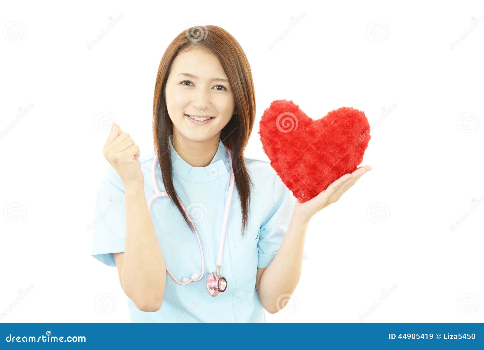 Smiling female nurse stock image. Image of isolated, isolation - 44905419
