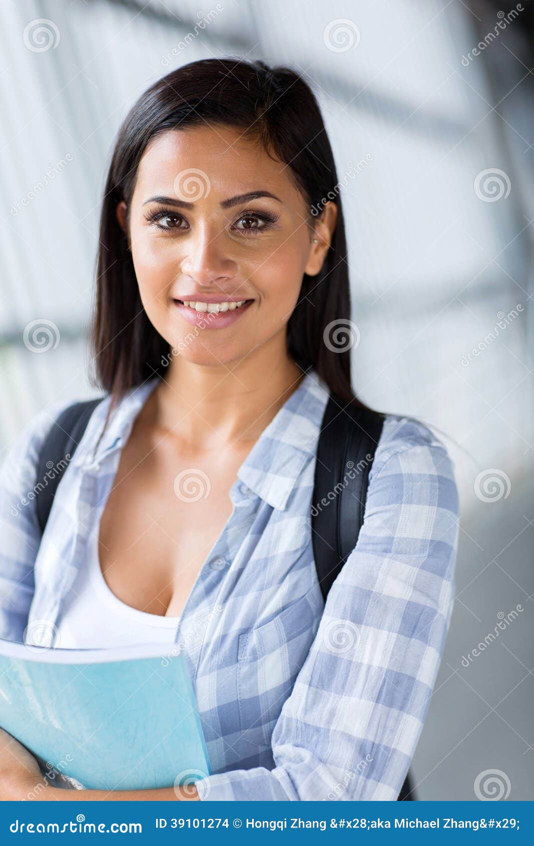Smiling Female University Student Stock Photo - Image of adorable ...