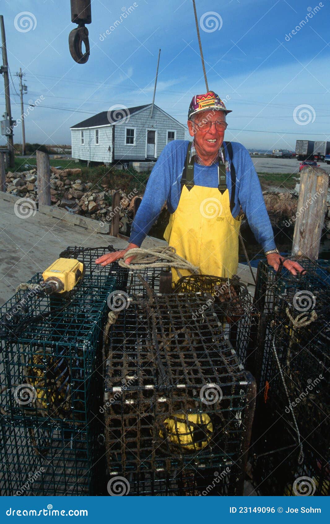 Smiling fisherman editorial photo. Image of fish, aged - 23149096