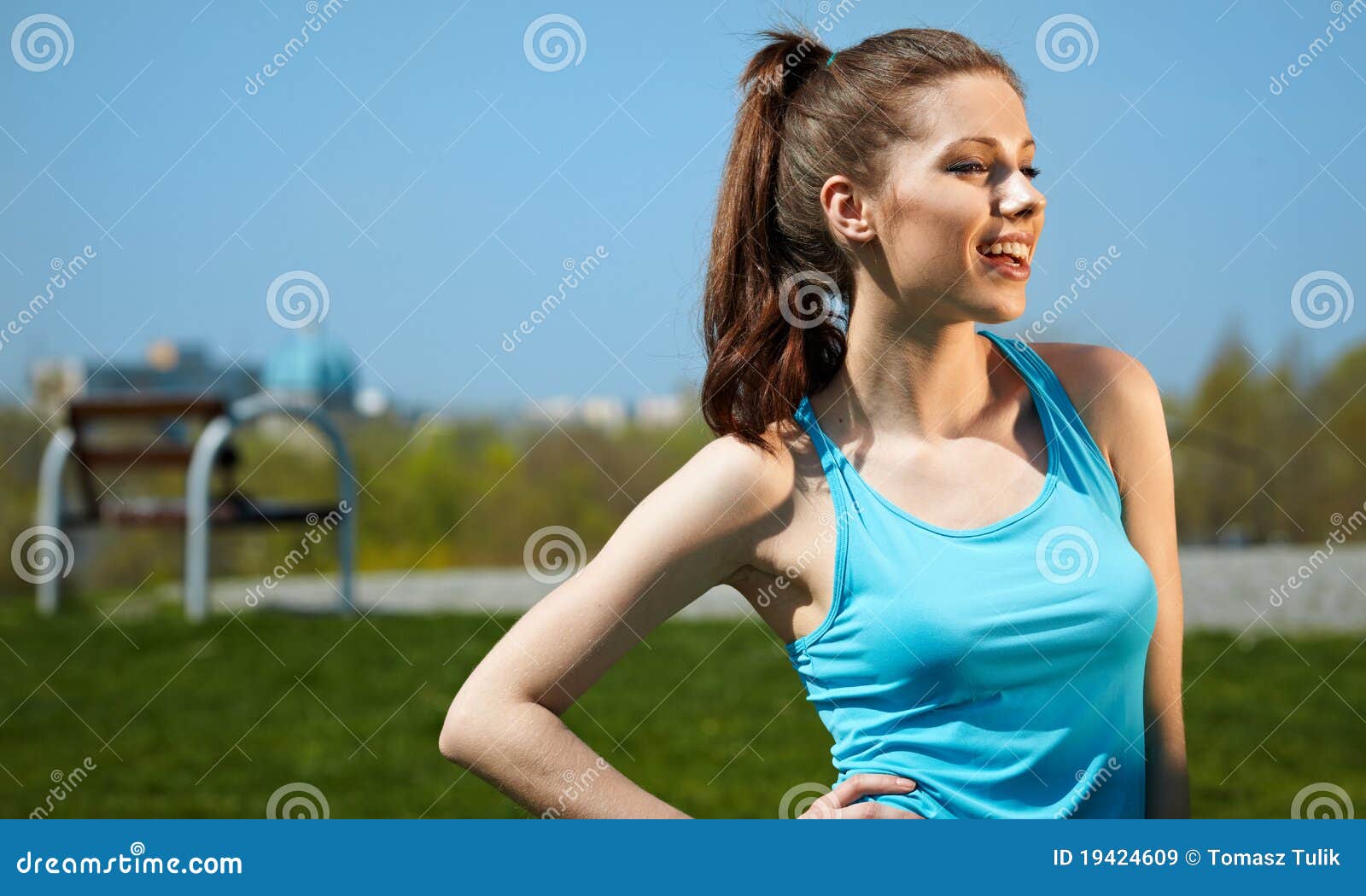 Smiling Fitness Woman Stock Image Image Of Lifestyle 19424609