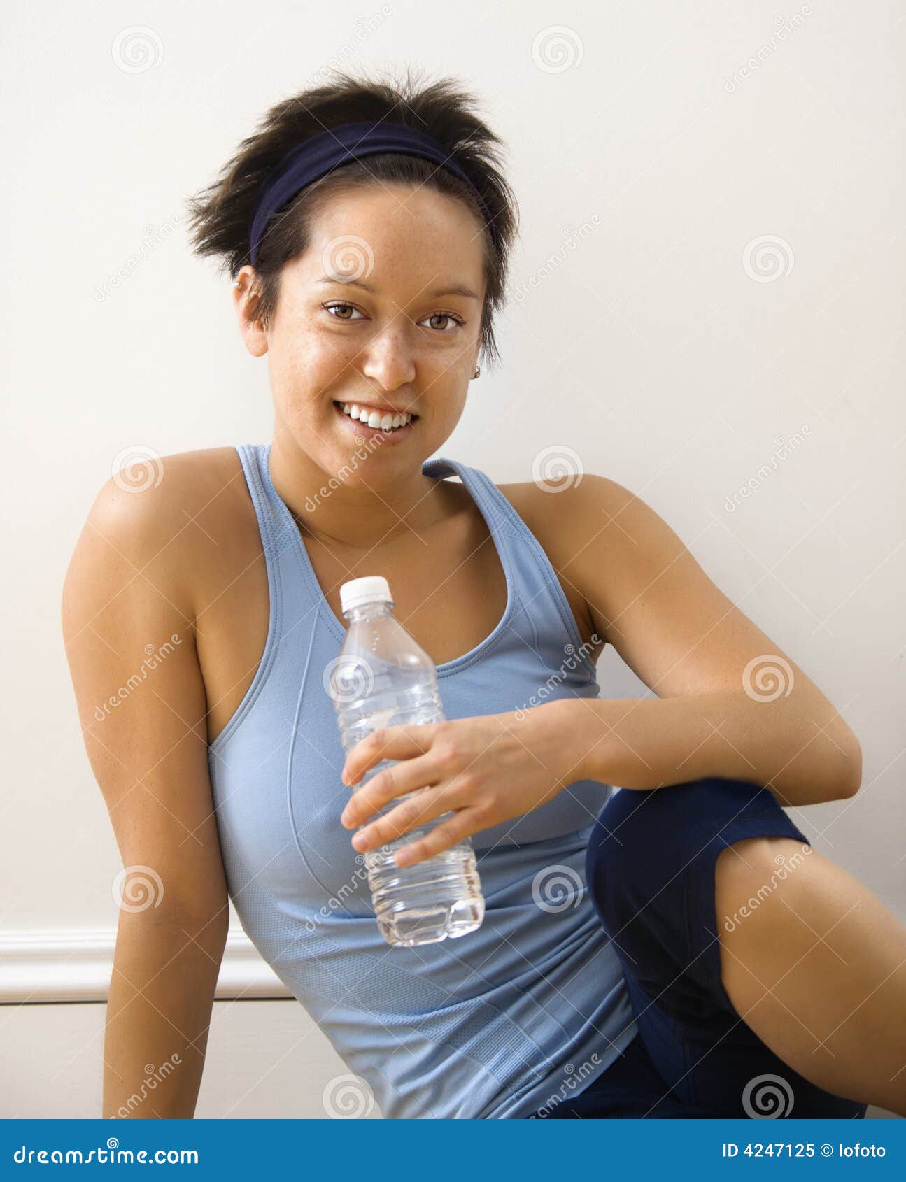 Smiling Fitness Woman Stock Image Image Of Healthy Caucasian 4247125
