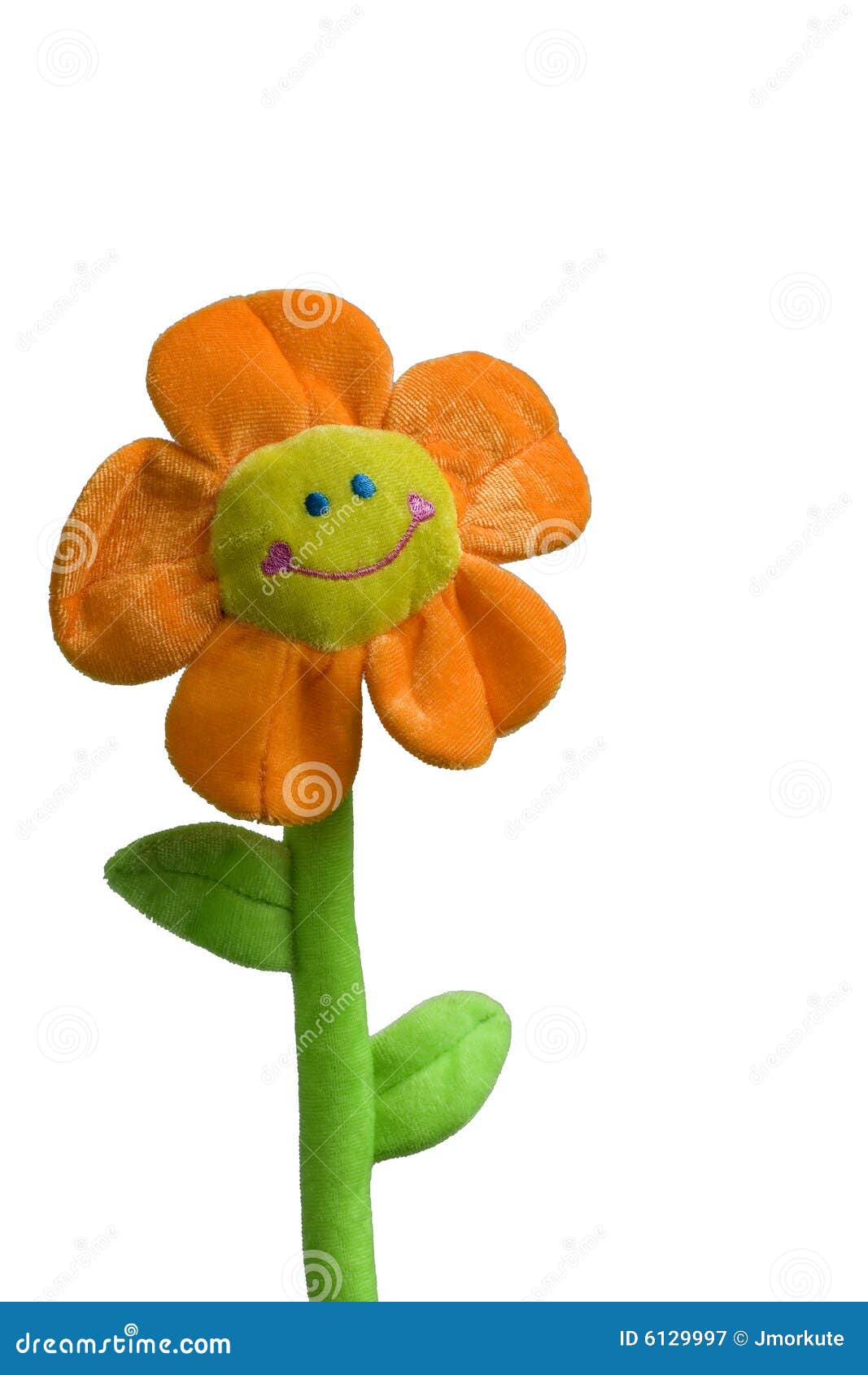 Smiling flower toy stock image. Image of color, green - 6129997