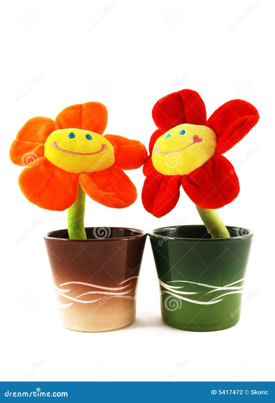 Smiling flowers stock photo. Image of ceramics, cheerful - 5417472