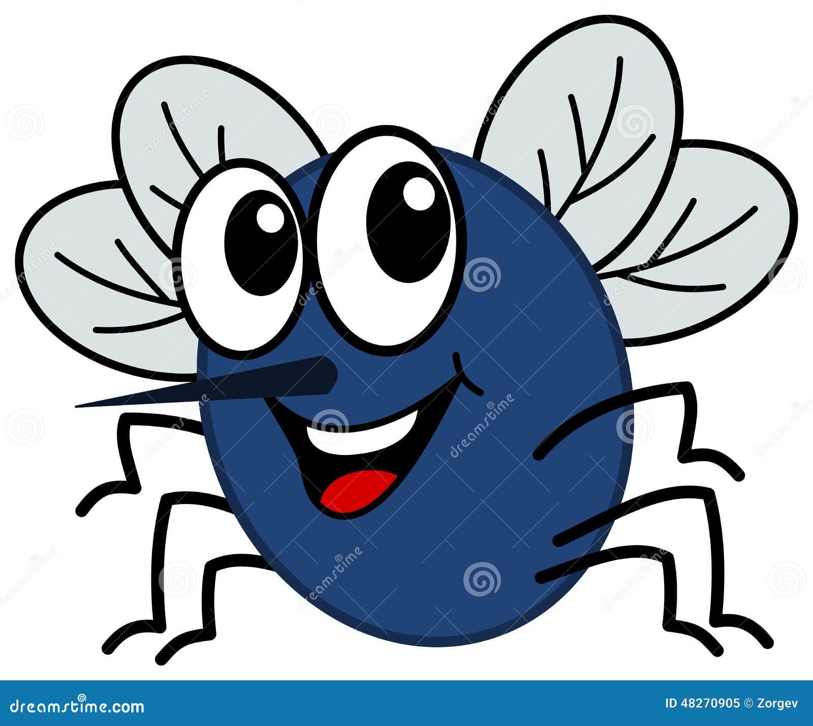 Smiling fly stock illustration. Illustration of alone - 48270905