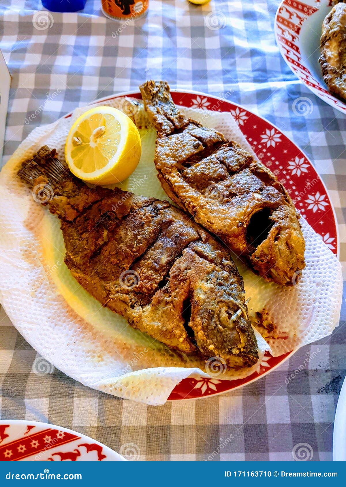 Smiling Fried Fish stock photo. Image of fried, smile - 171163710