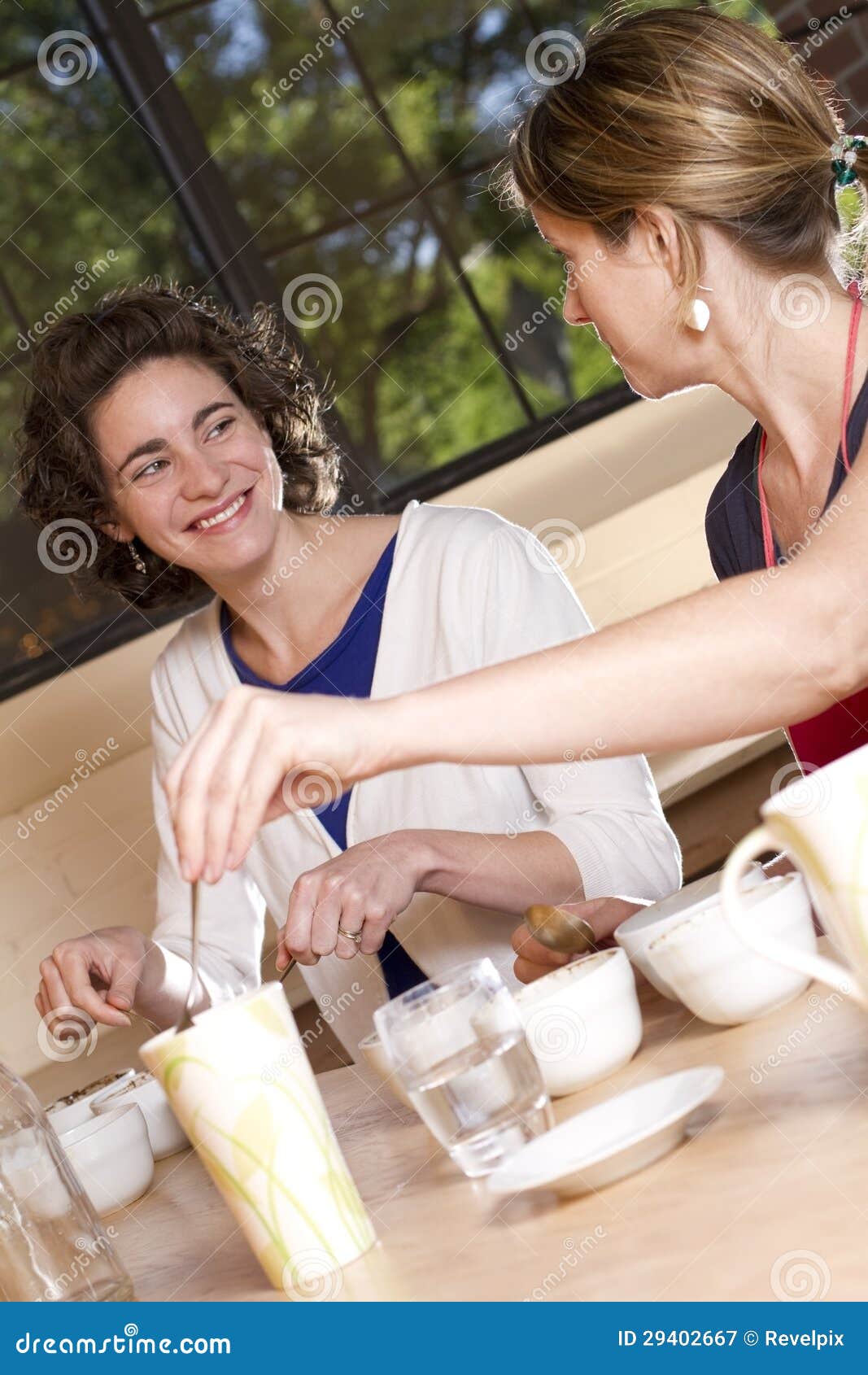 Smiling Friendly Coffee Taster Stock Image - Image of mugs, people ...