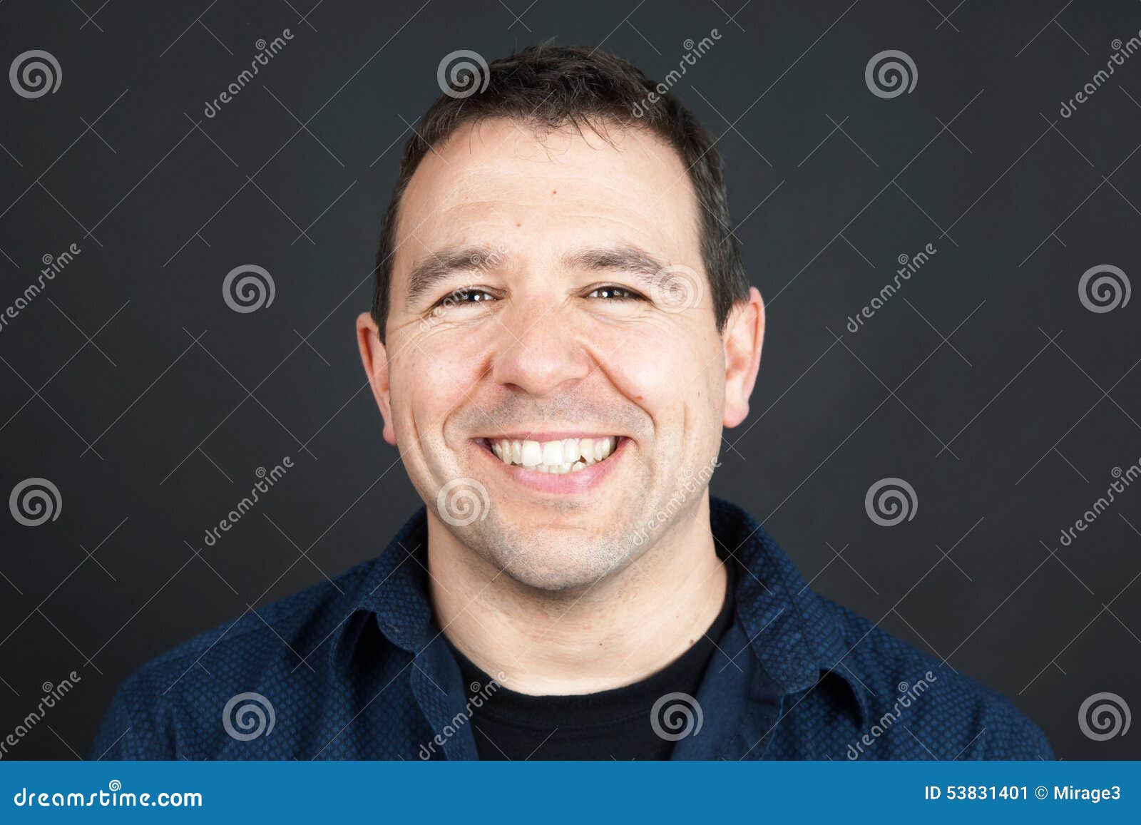 Smiling friendly man stock image. Image of expression - 53831401