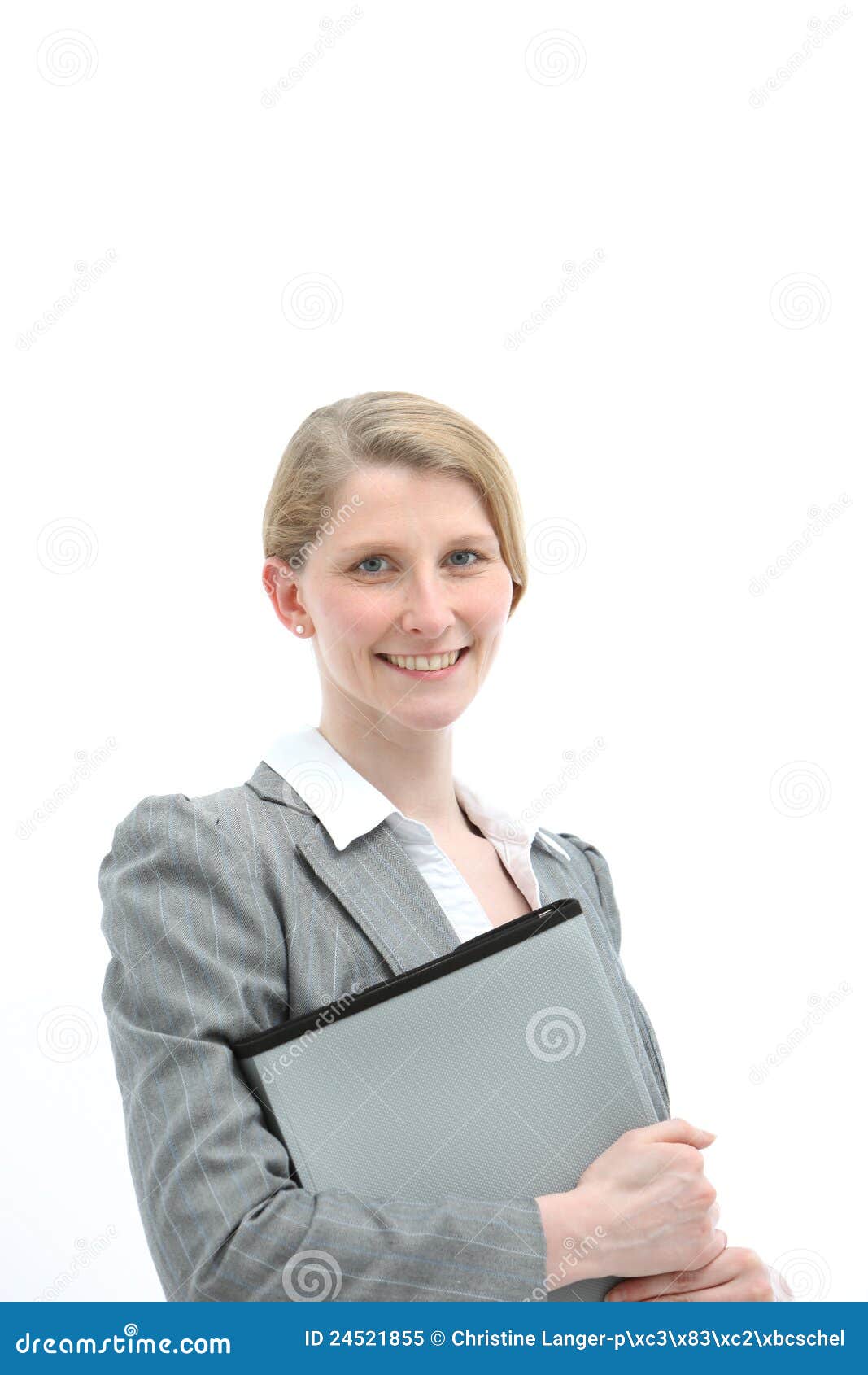 Smiling Friendly Office Worker Stock Image - Image of modern, isolated ...
