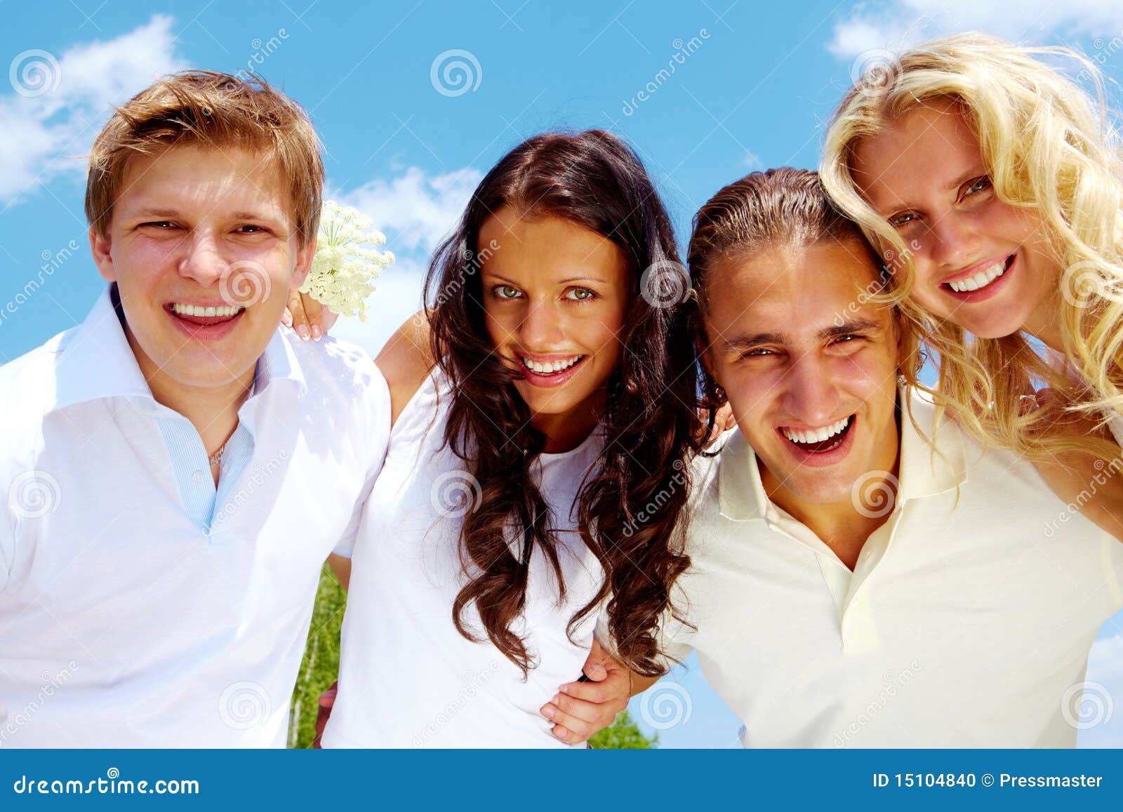 Smiling friends stock photo. Image of company, human - 15104840