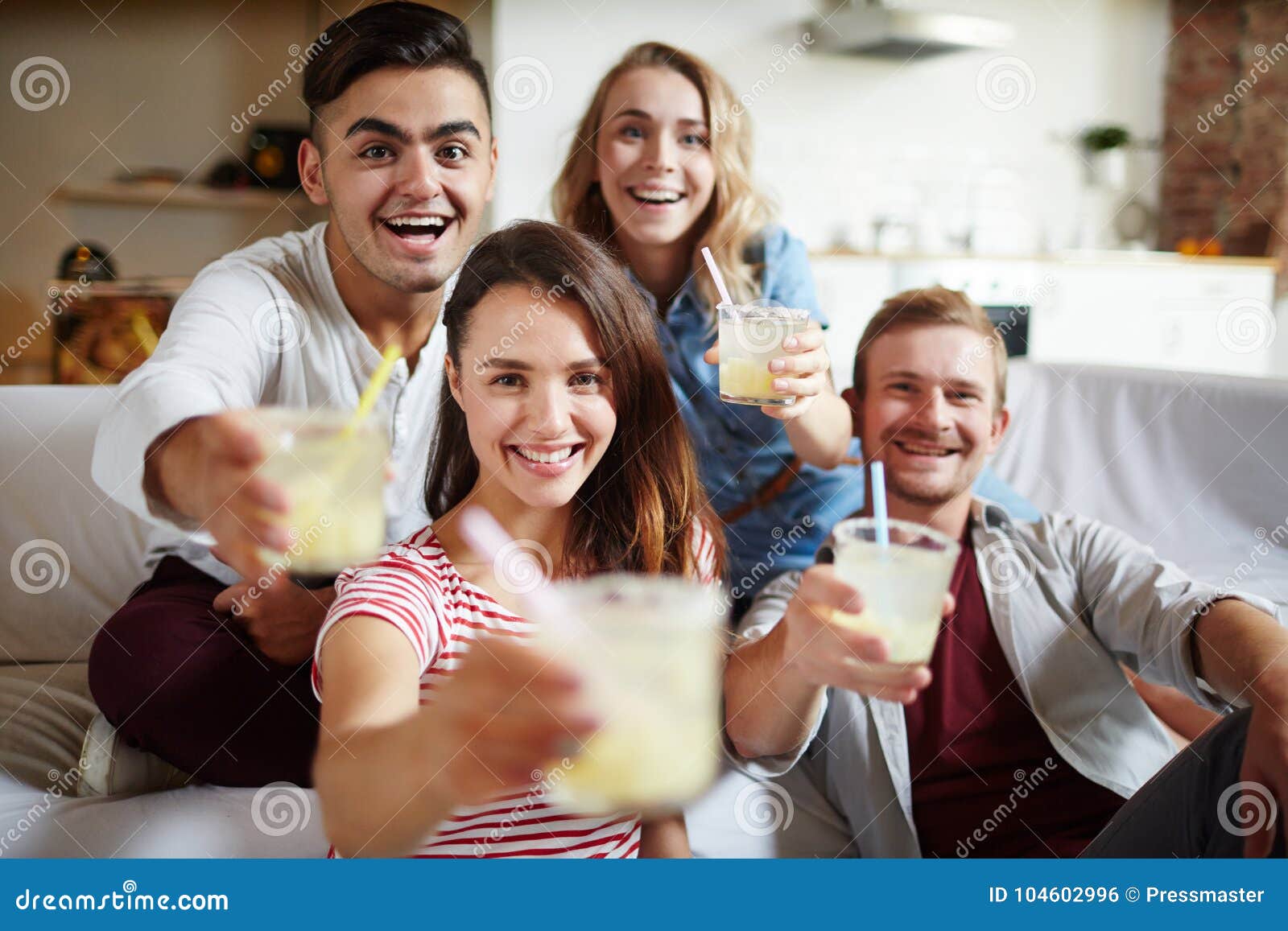 Cheers with drinks stock photo. Image of adult, doublecouple - 104602996