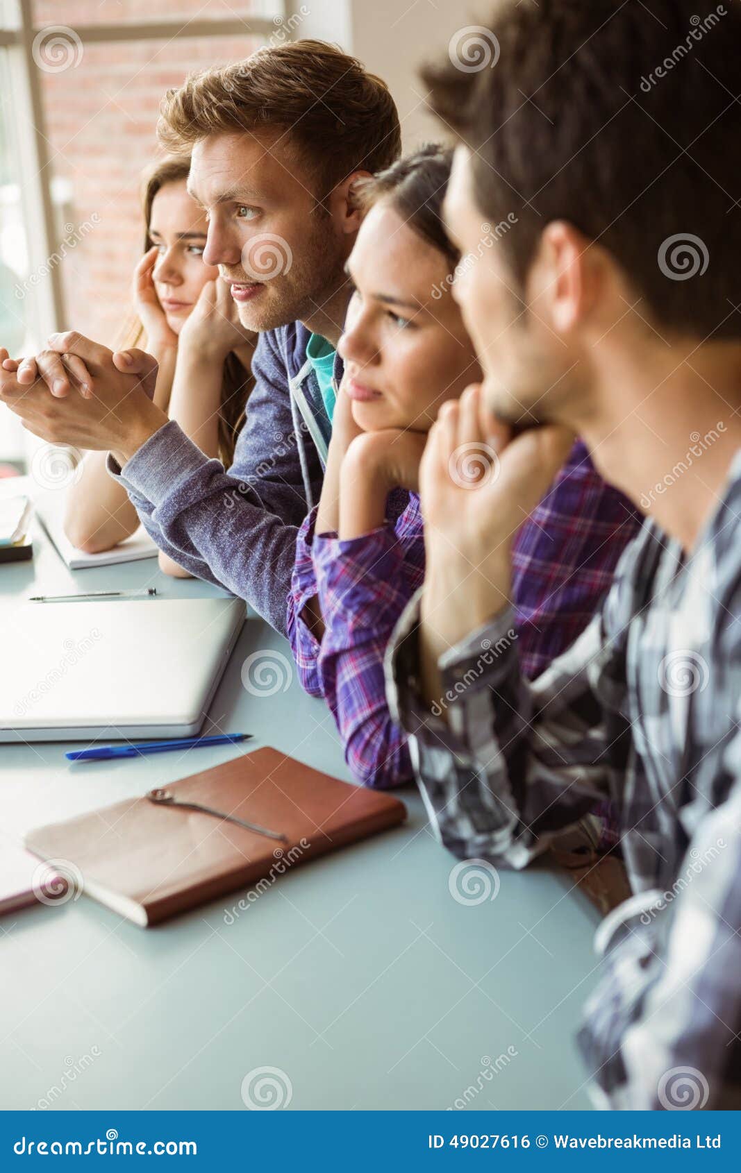 Smiling Friends Students Studying Together Stock Photo - Image of ...