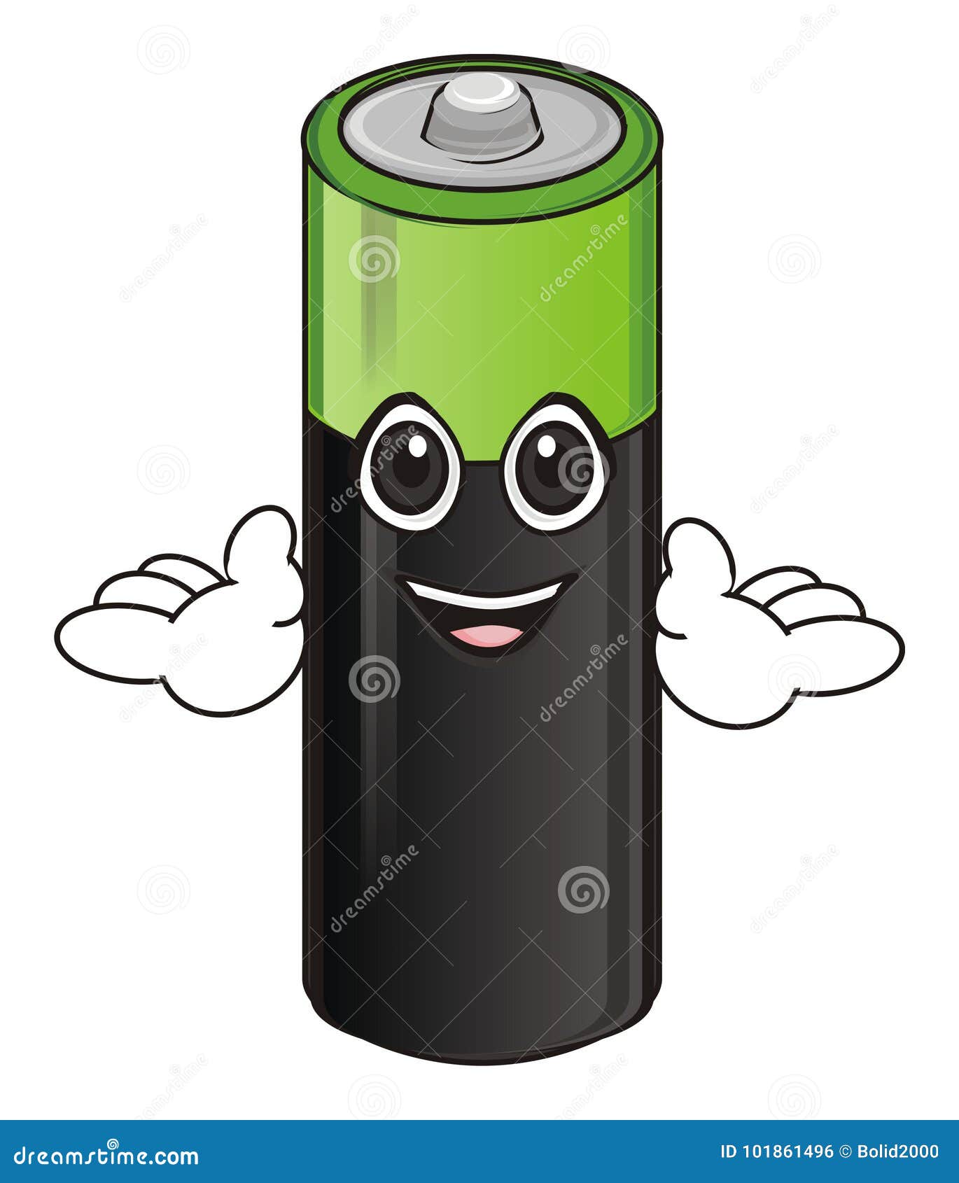 Smiling full battery stock illustration. Illustration of energy - 101861496