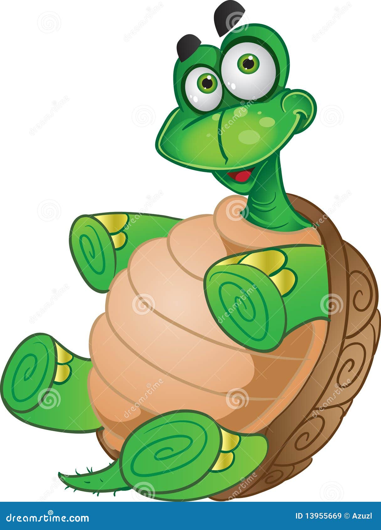 Smiling fun tortoise stock vector. Illustration of pleasure - 13955669