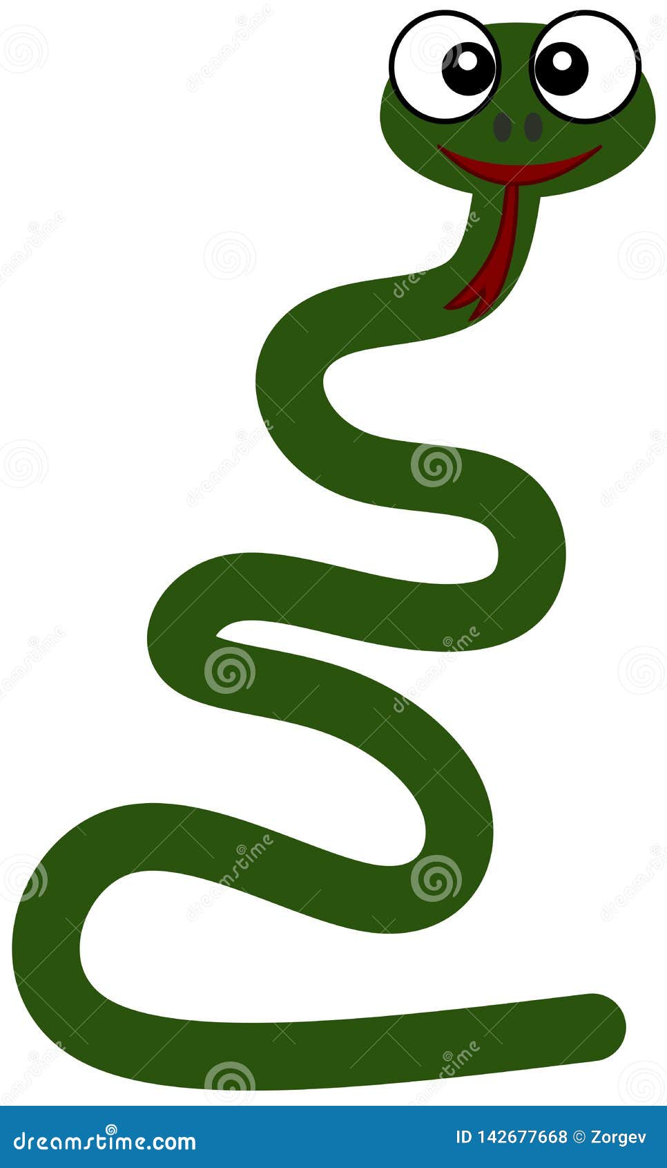 Smiling and Funny Snake Standing Dancing Stock Illustration ...