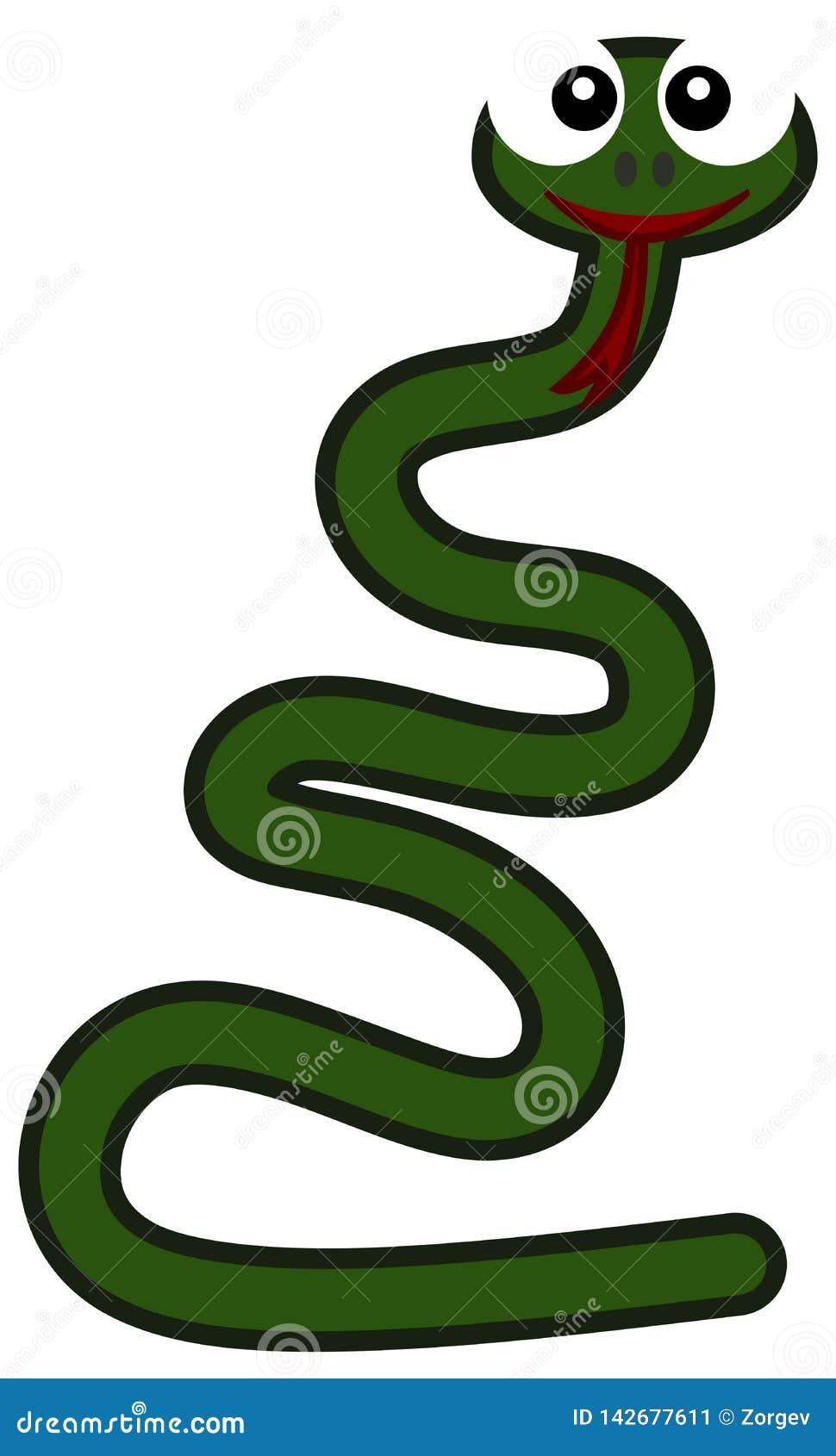 Smiling and Funny Snake Standing Dancing Stock Illustration ...