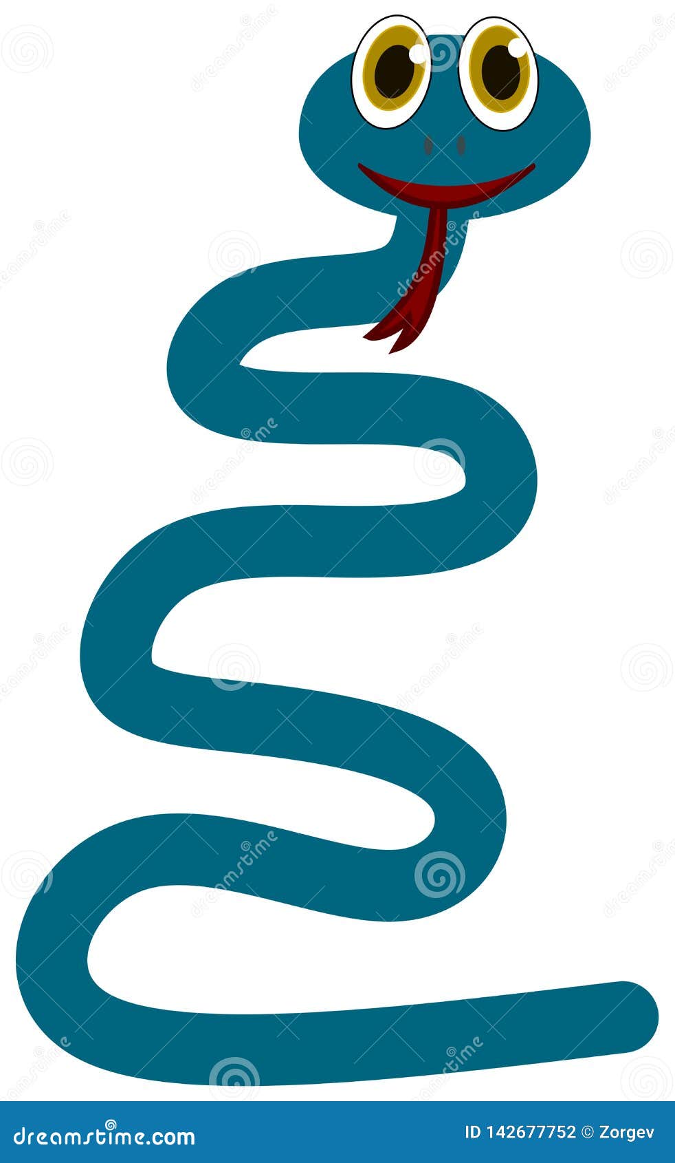 Smiling and Funny Snake Standing Dancing Stock Illustration ...