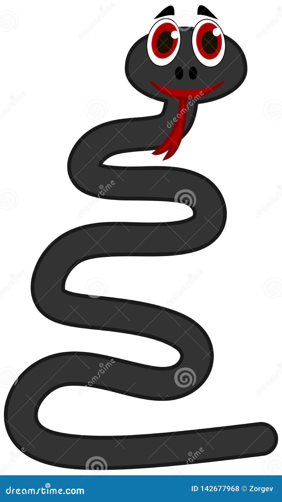 Smiling and Funny Snake Standing Dancing Stock Illustration ...