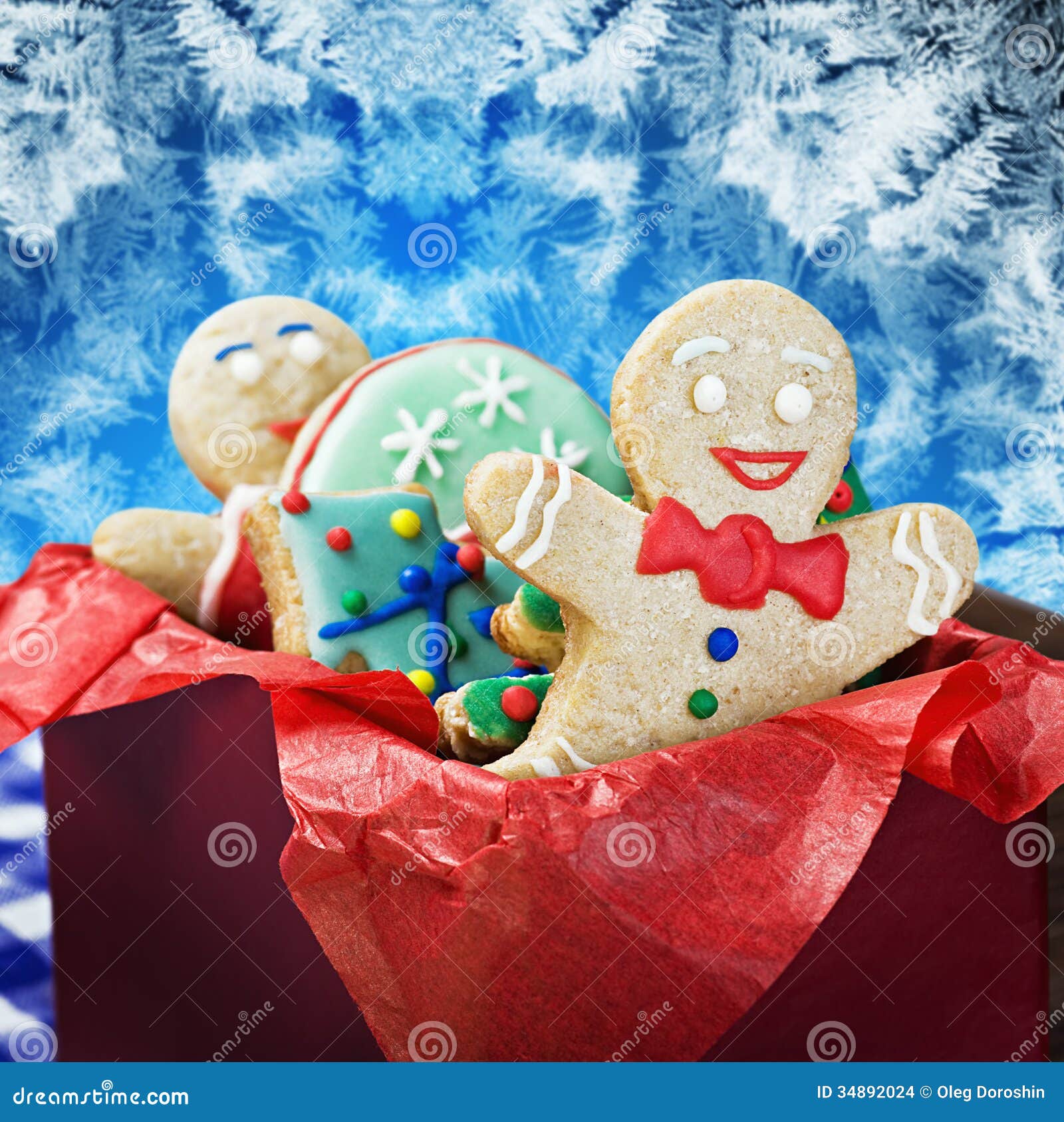 Smiling Gingerbread Man Cookies Stock Photo - Image of decorating ...