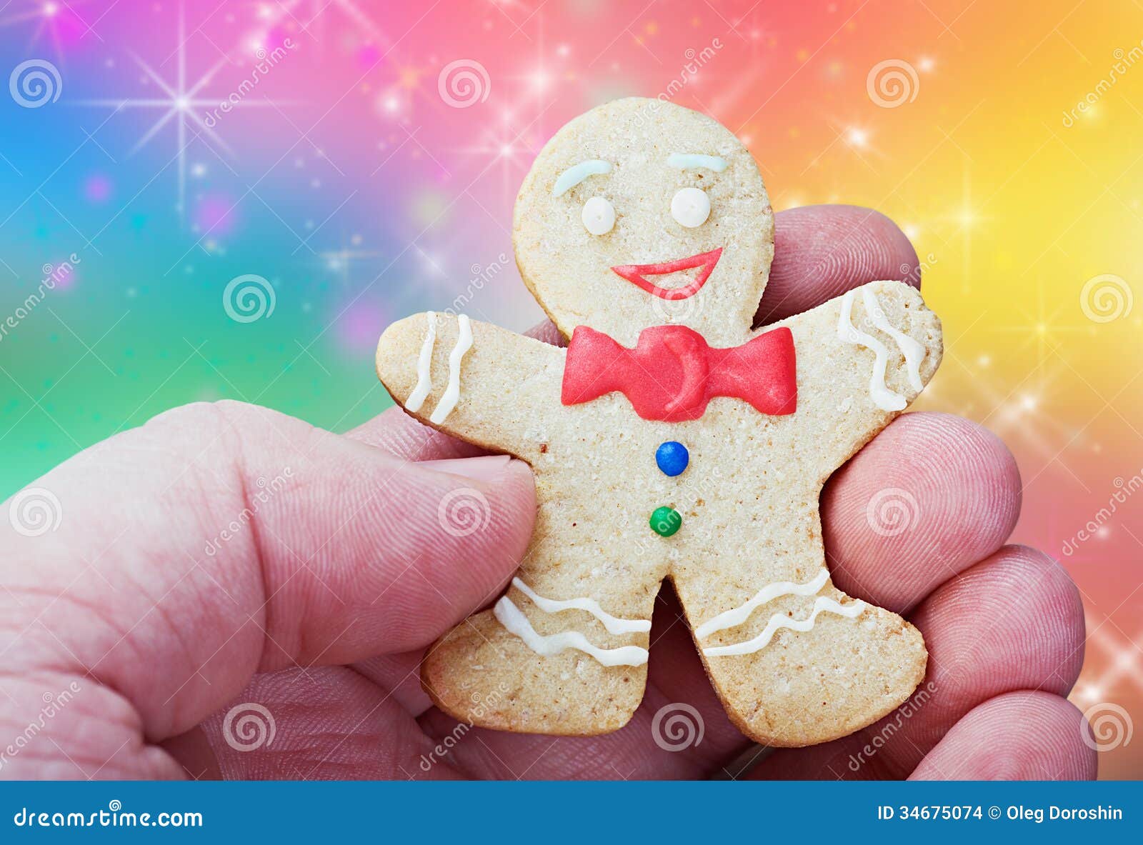 Smiling gingerbread man stock photo. Image of cookie - 34675074