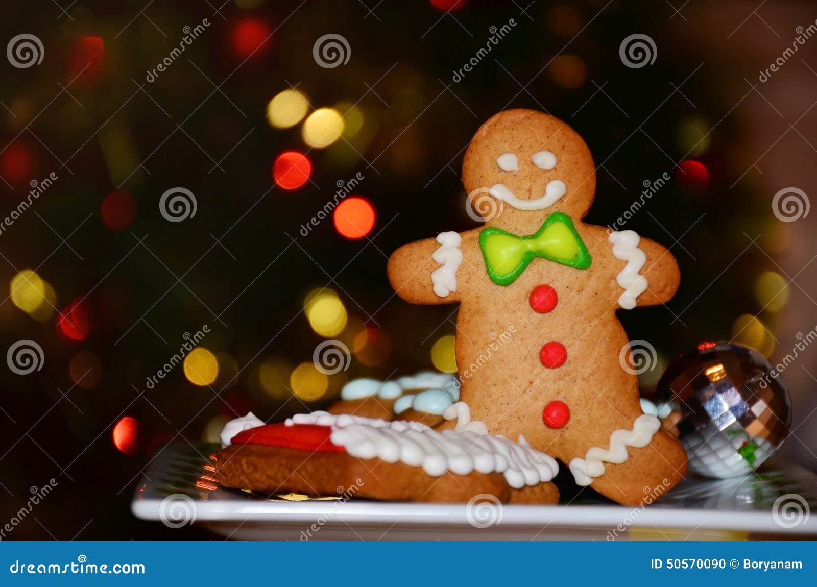 Smiling Gingerbread Man for Santa Stock Photo - Image of biscuit, cake ...