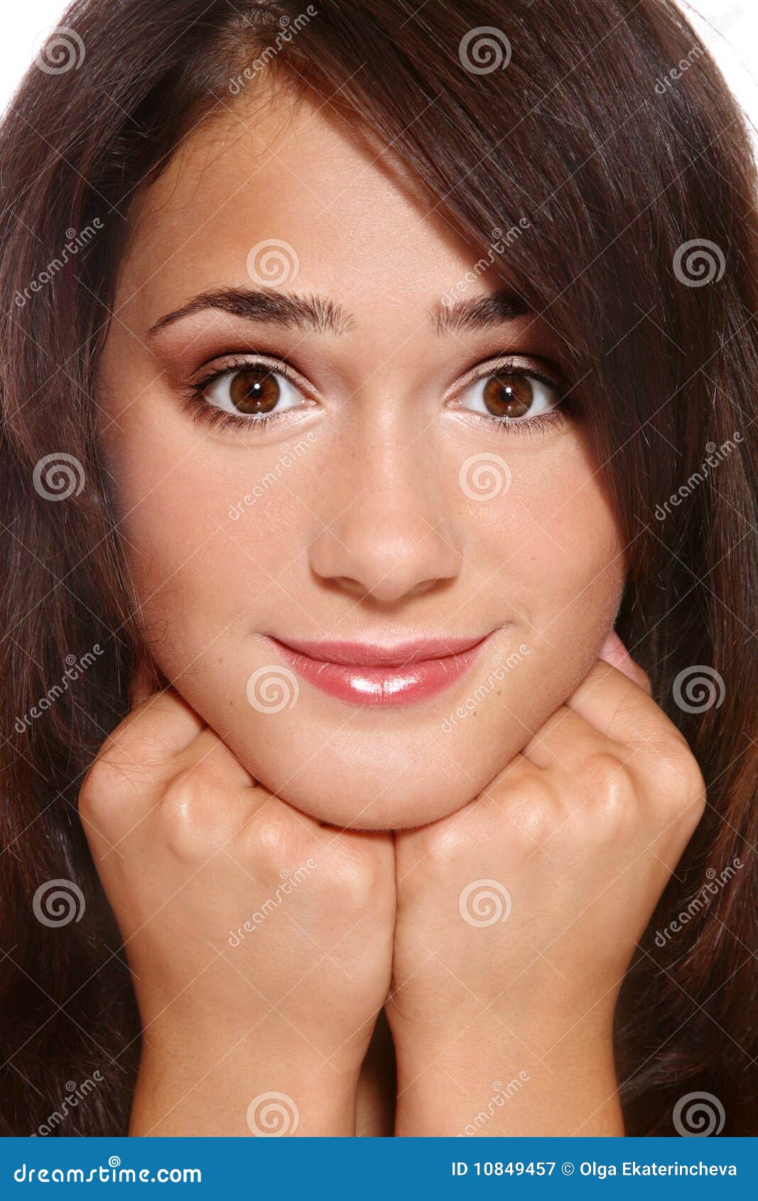 Smiling girl stock image. Image of fresh, look, childish - 10849457