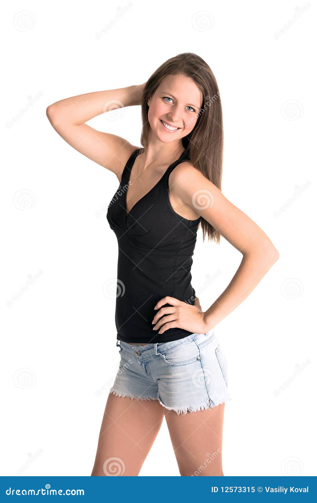 Smiling girl stock image. Image of adult, shirt, lady - 12573315