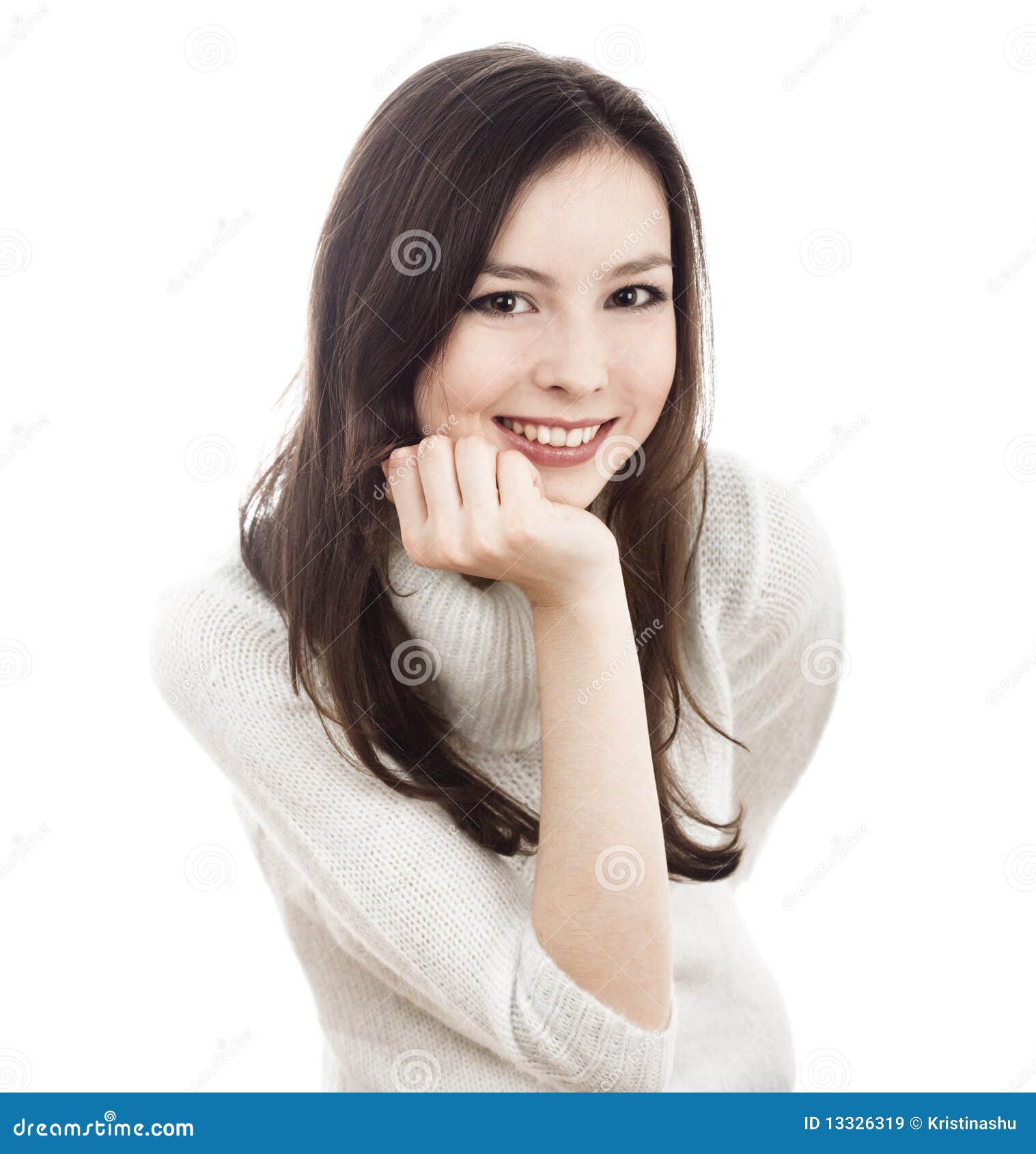 Smiling girl stock image. Image of happiness, makeup - 13326319