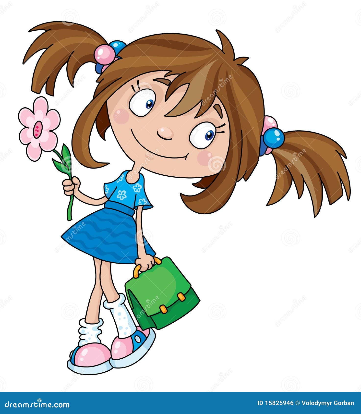 Smiling girl stock vector. Illustration of smiling, cartoon - 15825946